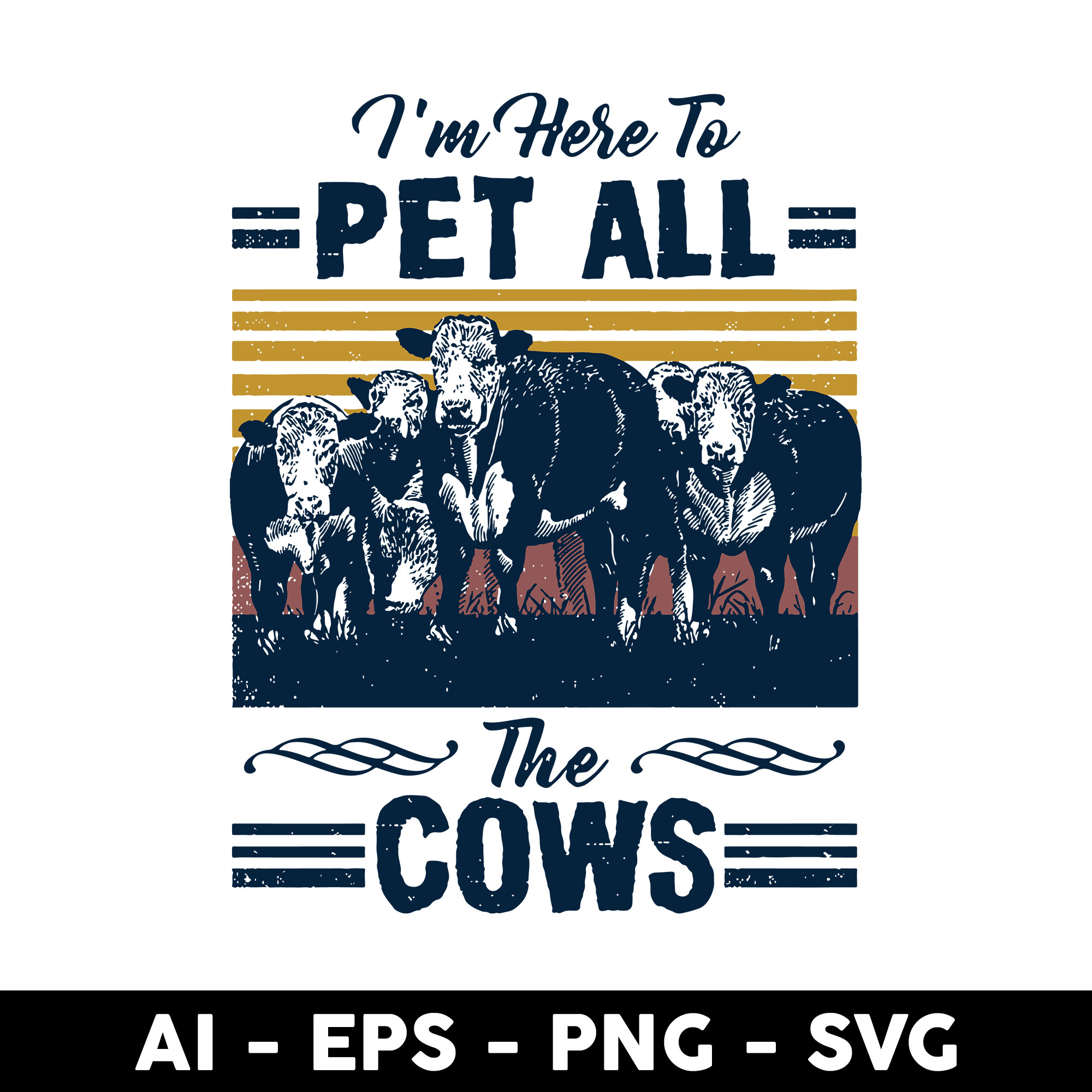 I'm Here Pet All The Cows Svg, Cow Svg, Pet Svg, The Cows Sv | Inspire ...