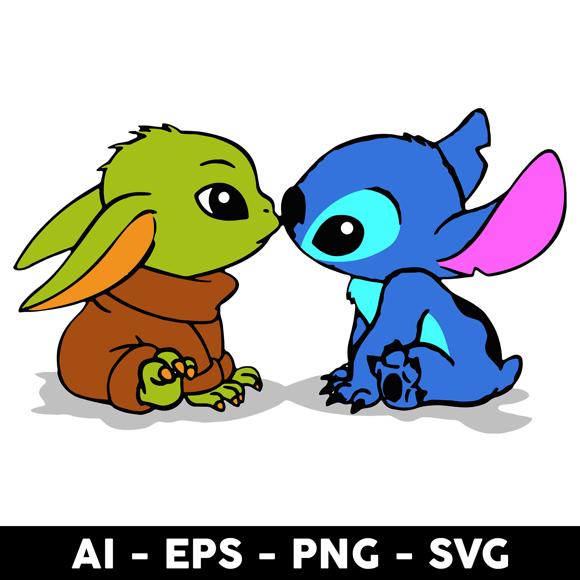 Baby Yoda and Stitch Svg, Stitch Svg, Baby Yoda Svg, Disney | Inspire ...