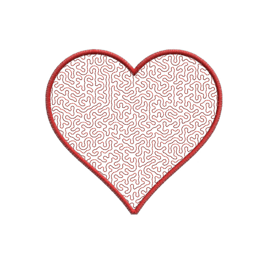 Heart stipple stitch embroidery design,Heart stippling stitc - Inspire ...