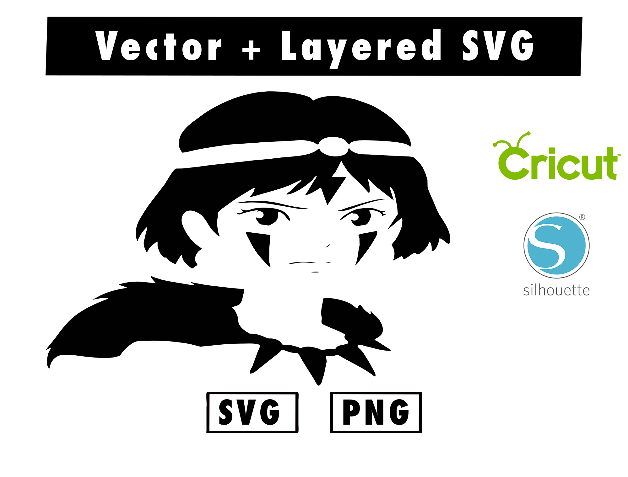 Princesse Mononoke svg & png files for cricut machine , anim | Inspire ...