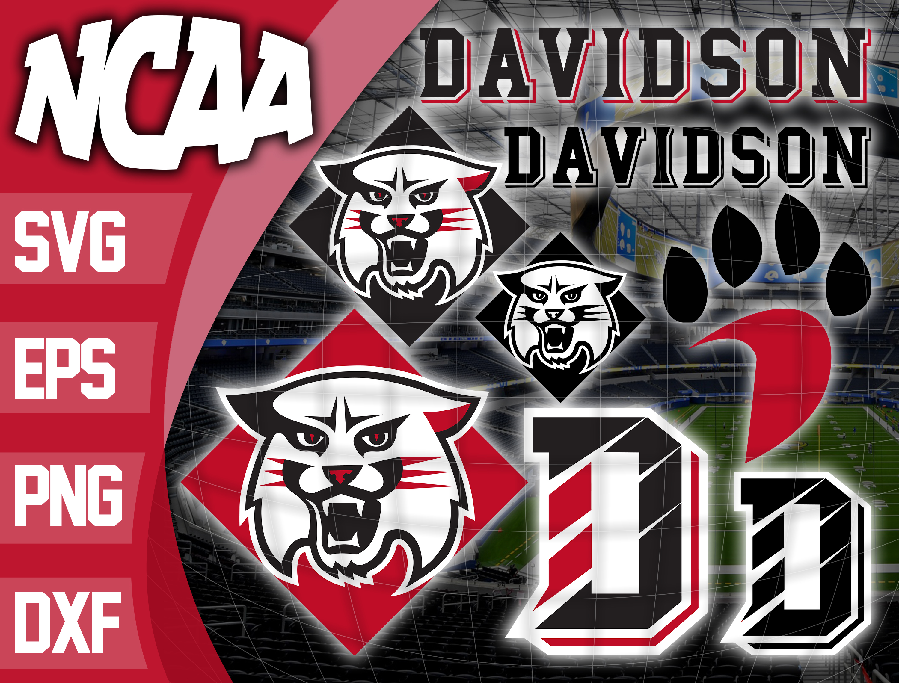 Logo Davidson Wildcats 2 bundle ncaa svg, ncaa svg ,Instant | Inspire ...