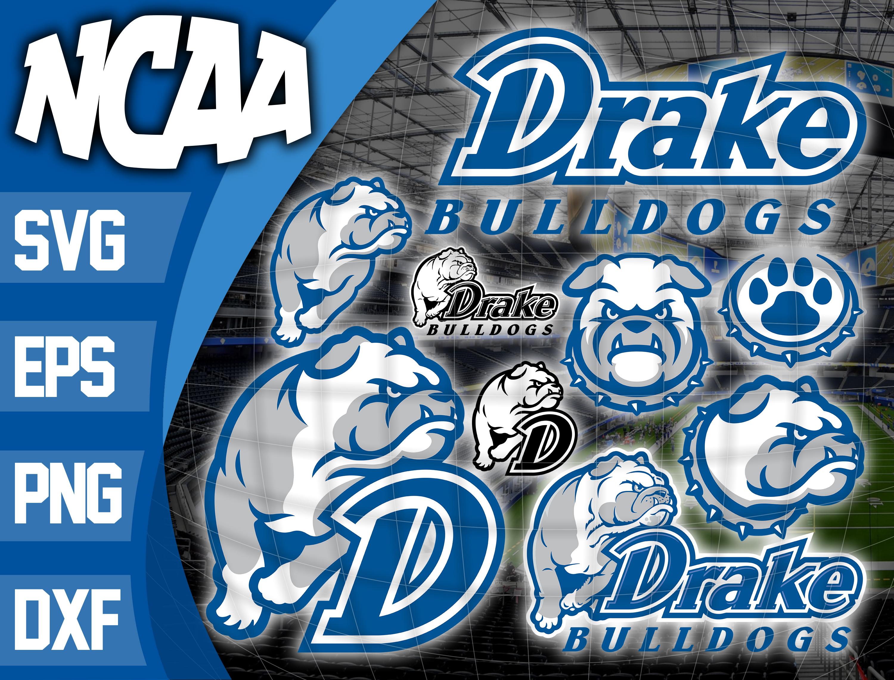 Logo Drake Bulldogs bundle ncaa svg, ncaa svg ,Instant downd | Inspire ...