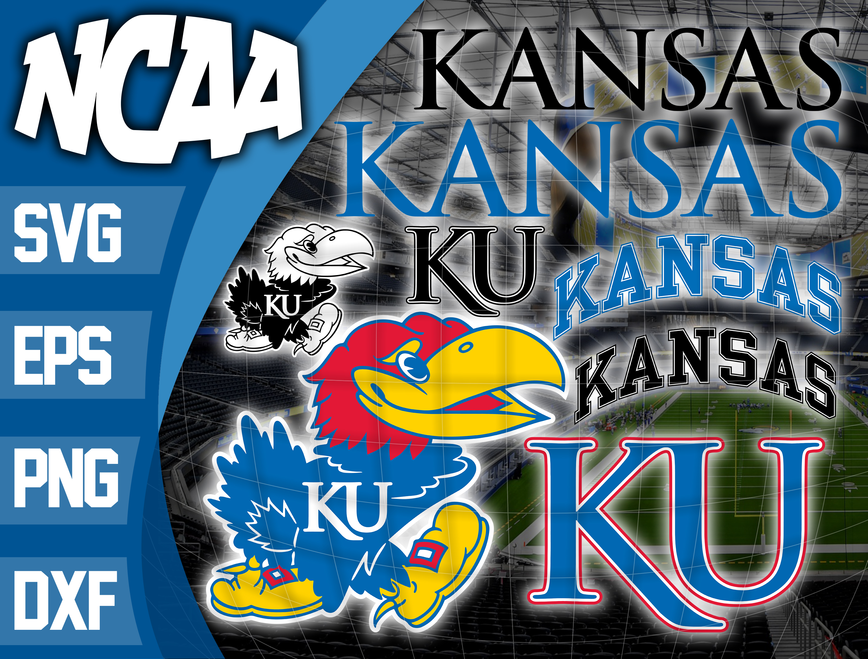 Logo Kansas Jayhawks bundle ncaa svg, ncaa svg ,Instant down | Inspire ...