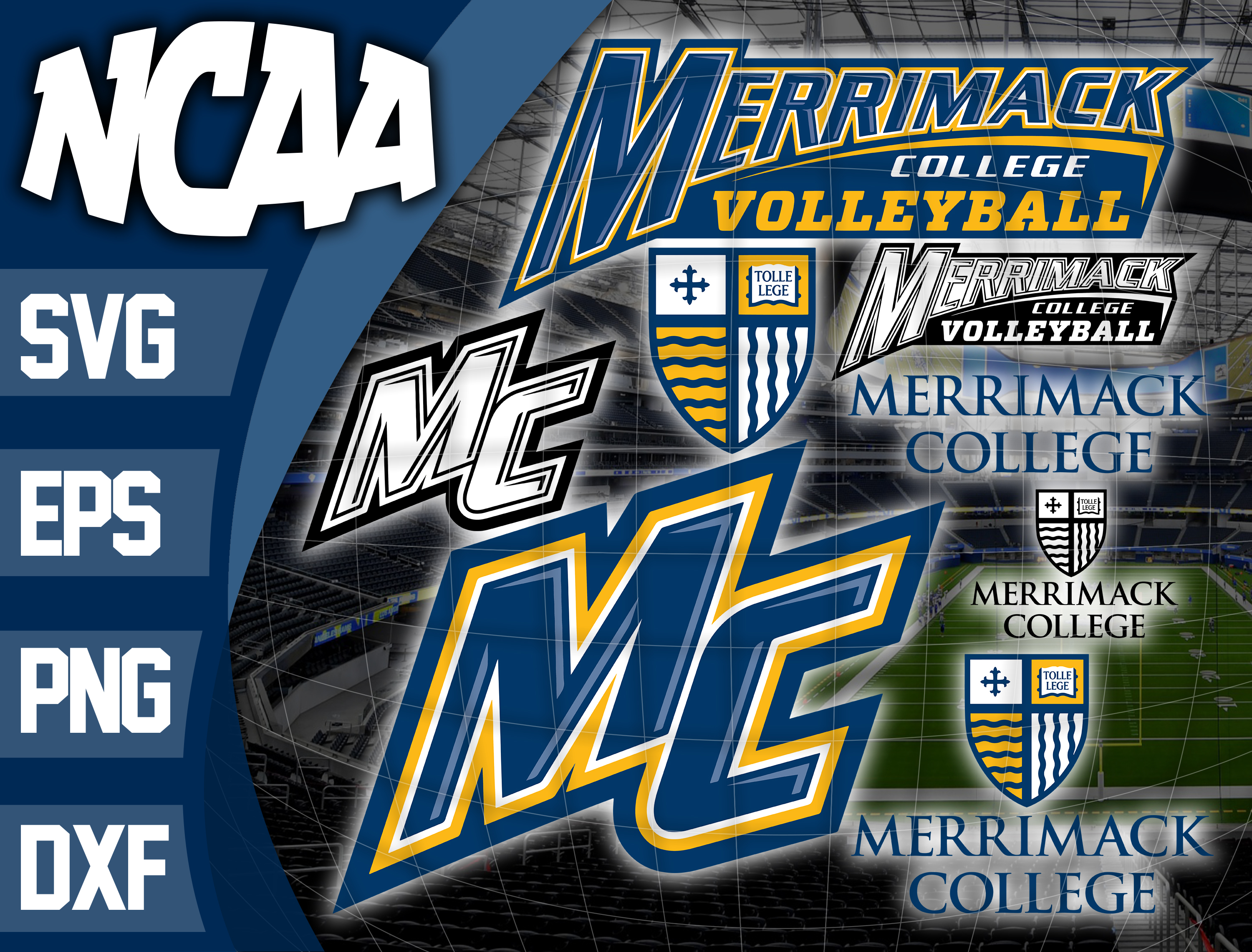 Logo Merrimack Warriors bundle ncaa svg, ncaa svg ,Instant d | Inspire ...