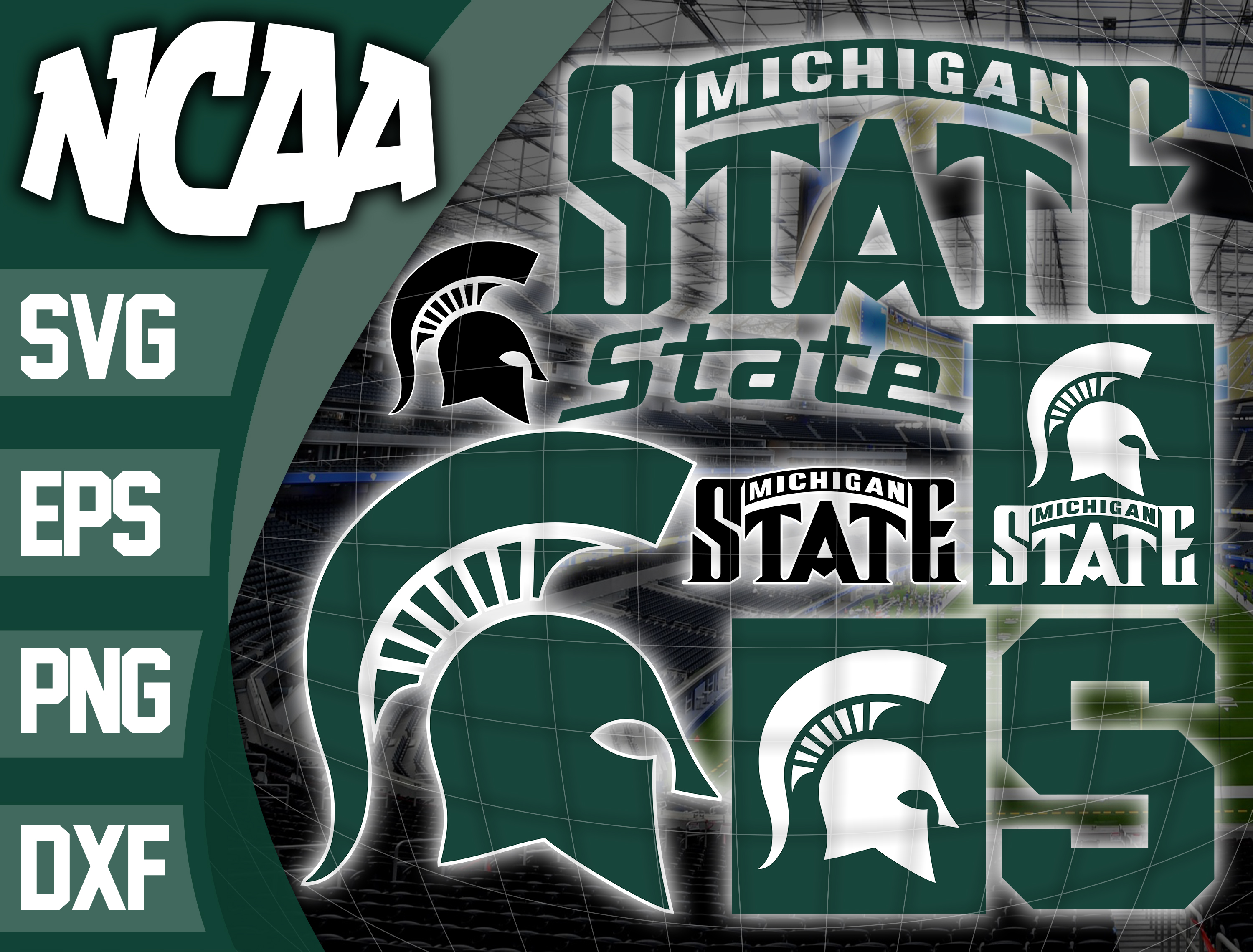 Logo Michigan State Spartans 2 bundle ncaa svg, ncaa svg ,In | Inspire ...