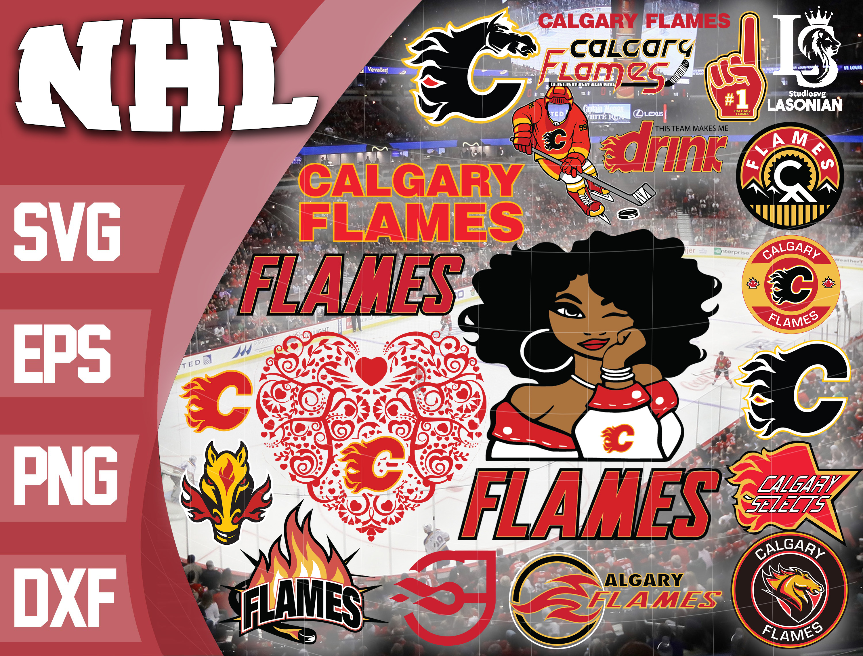 Calgary Flames bundle nhl svg , nhl svg , Instant Download - Inspire Uplift