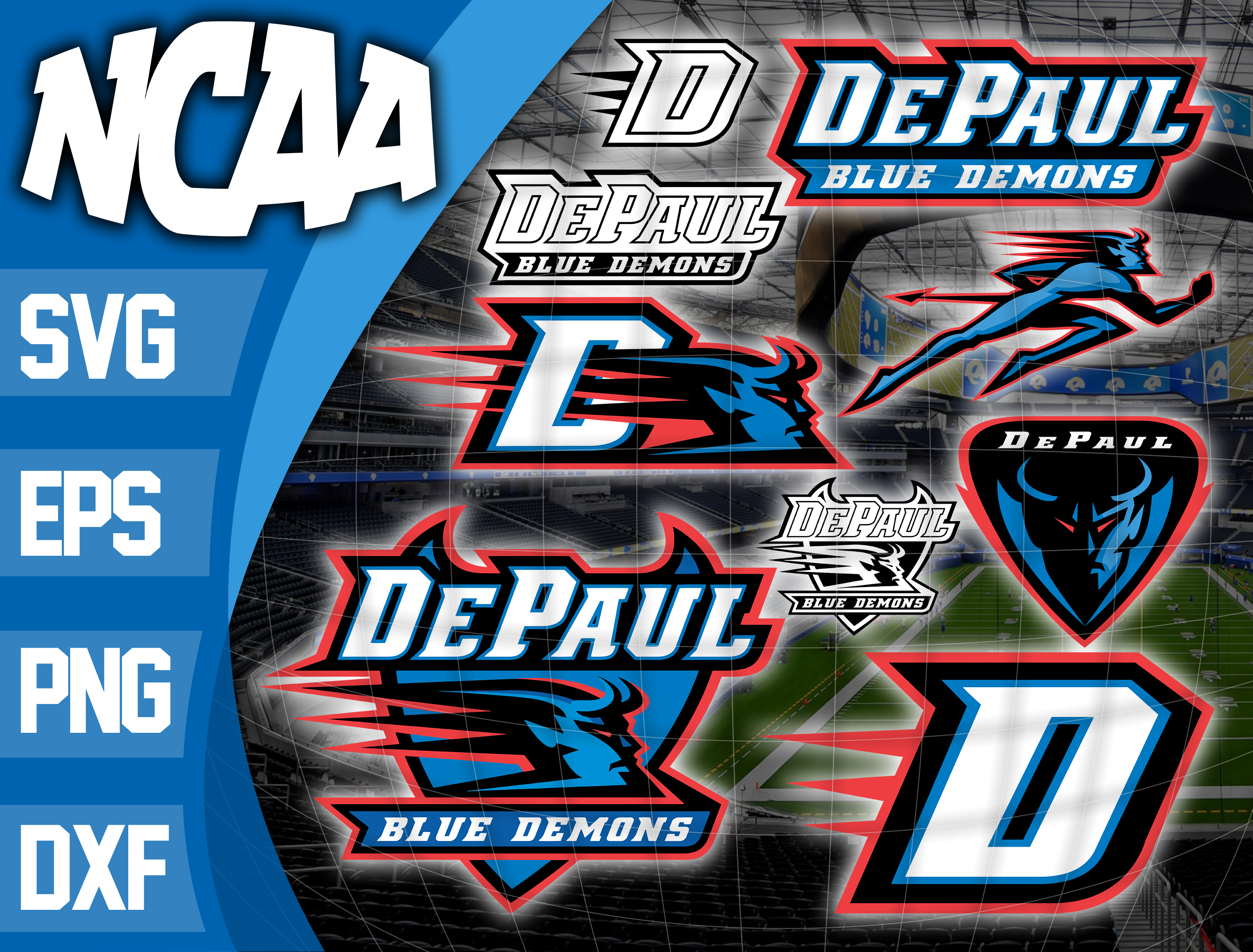 Logo DePaul Blue Demons bundle ncaa svg, ncaa svg ,Instant d | Inspire ...