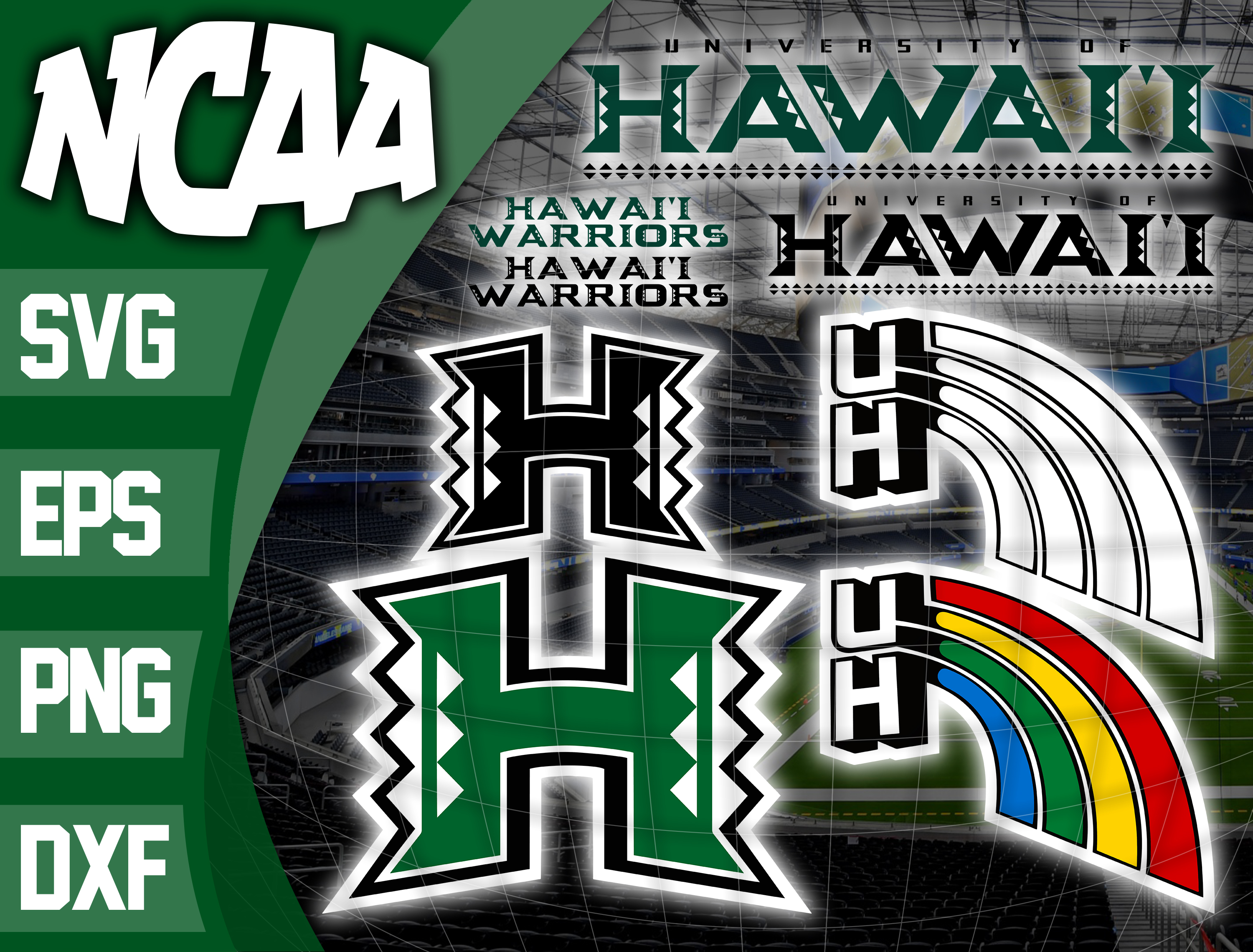 Hawaii Sports Logo Hawaii Always Has Such Awesome Helmet Decals ...
