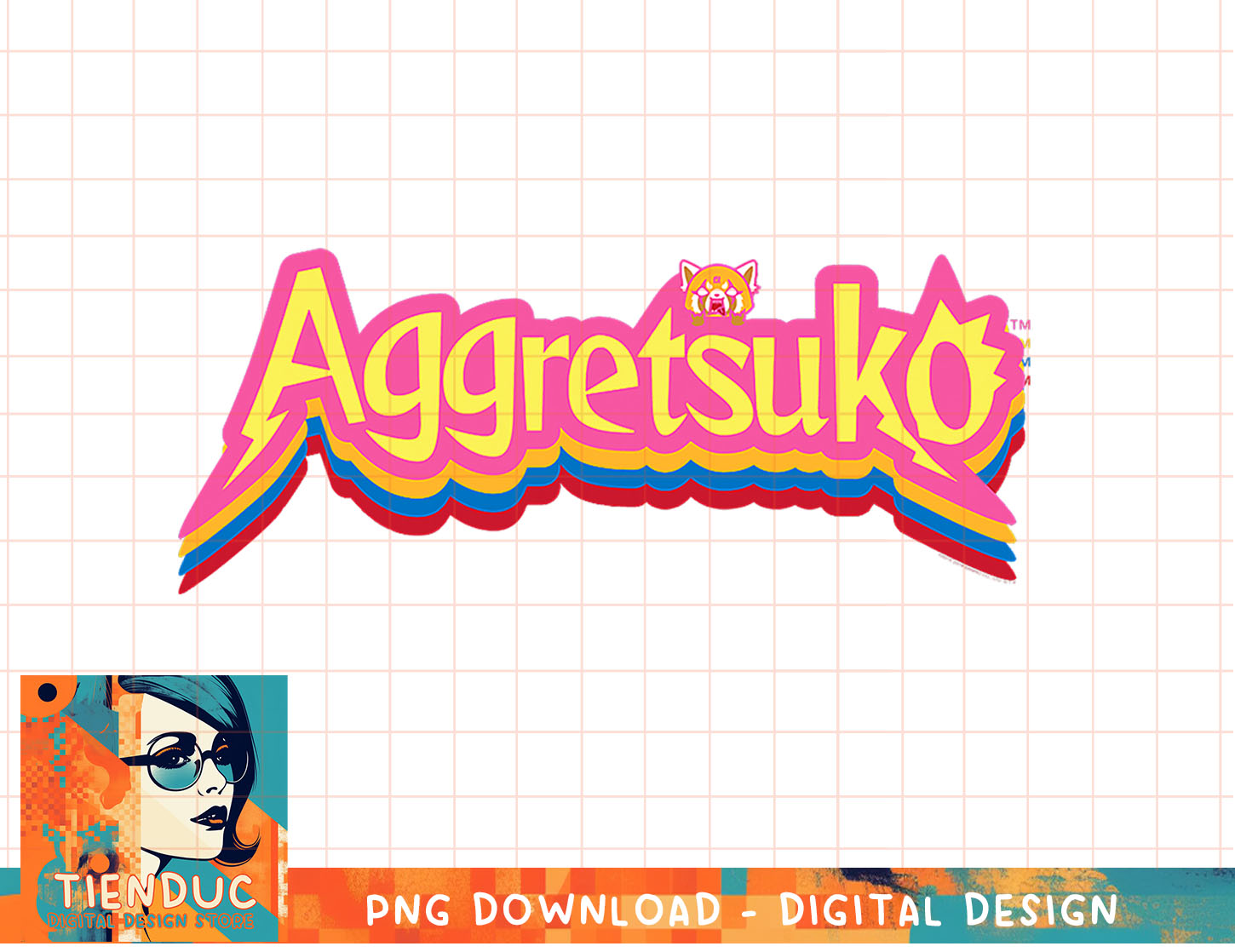 Aggretsuko Logo Colorburst T-Shirt copy png | Inspire Uplift