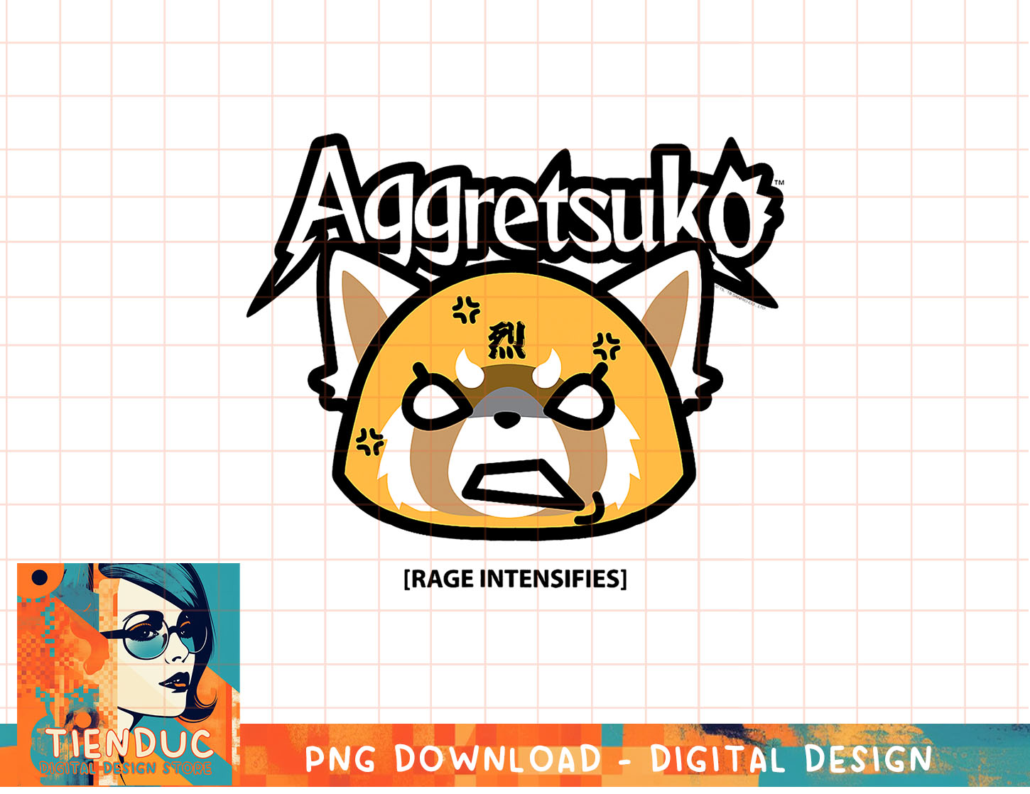 Aggretsuko Rage Intensifies Tee Shirt copy png - Inspire Uplift