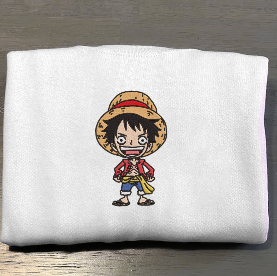 Monkey D Luffy Embroidered Crewneck, One Piece Embroidered S - Inspire ...