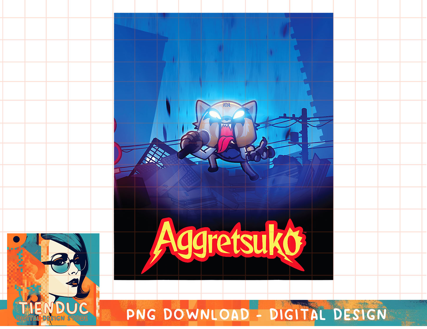 Aggretsuko Season 2 Rage Poster Art T-Shirt.pngAggretsuko Se - Inspire ...