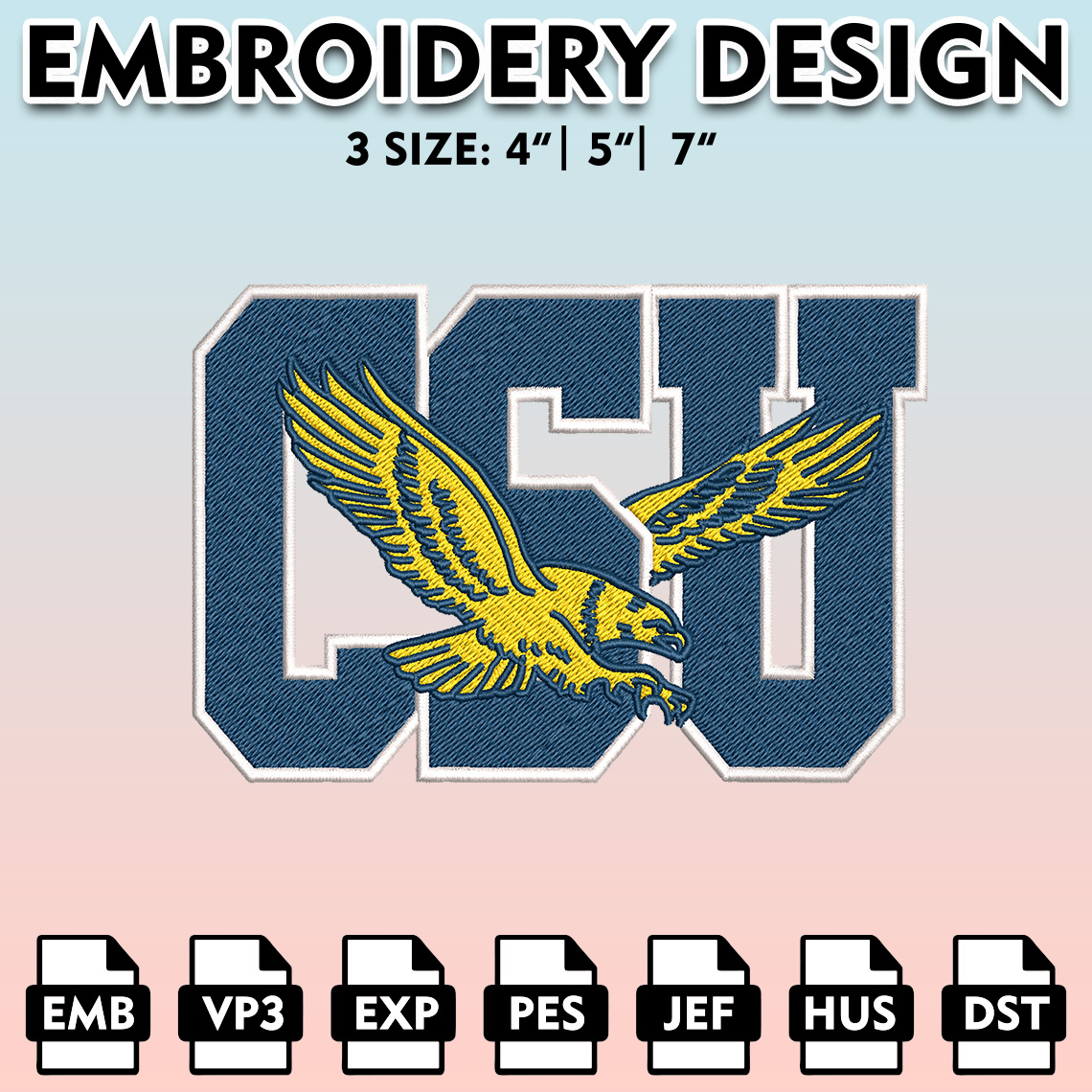 NCAA Logo Embroidery Designs, NCAA Coppin State, Coppin Stat - Inspire ...