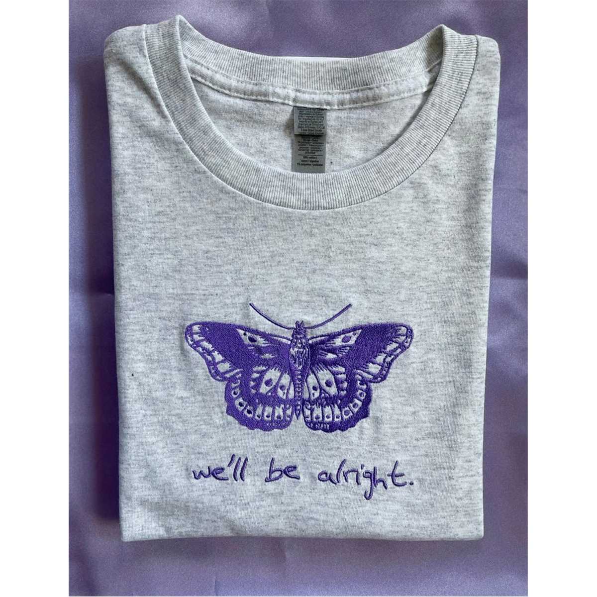 Fine Line - embroidered tshirt - Inspire Uplift