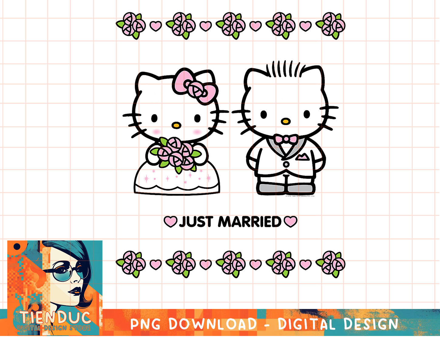 Hello Kitty and Dear Daniel Just Married Tee Shirt copy png | Inspire ...