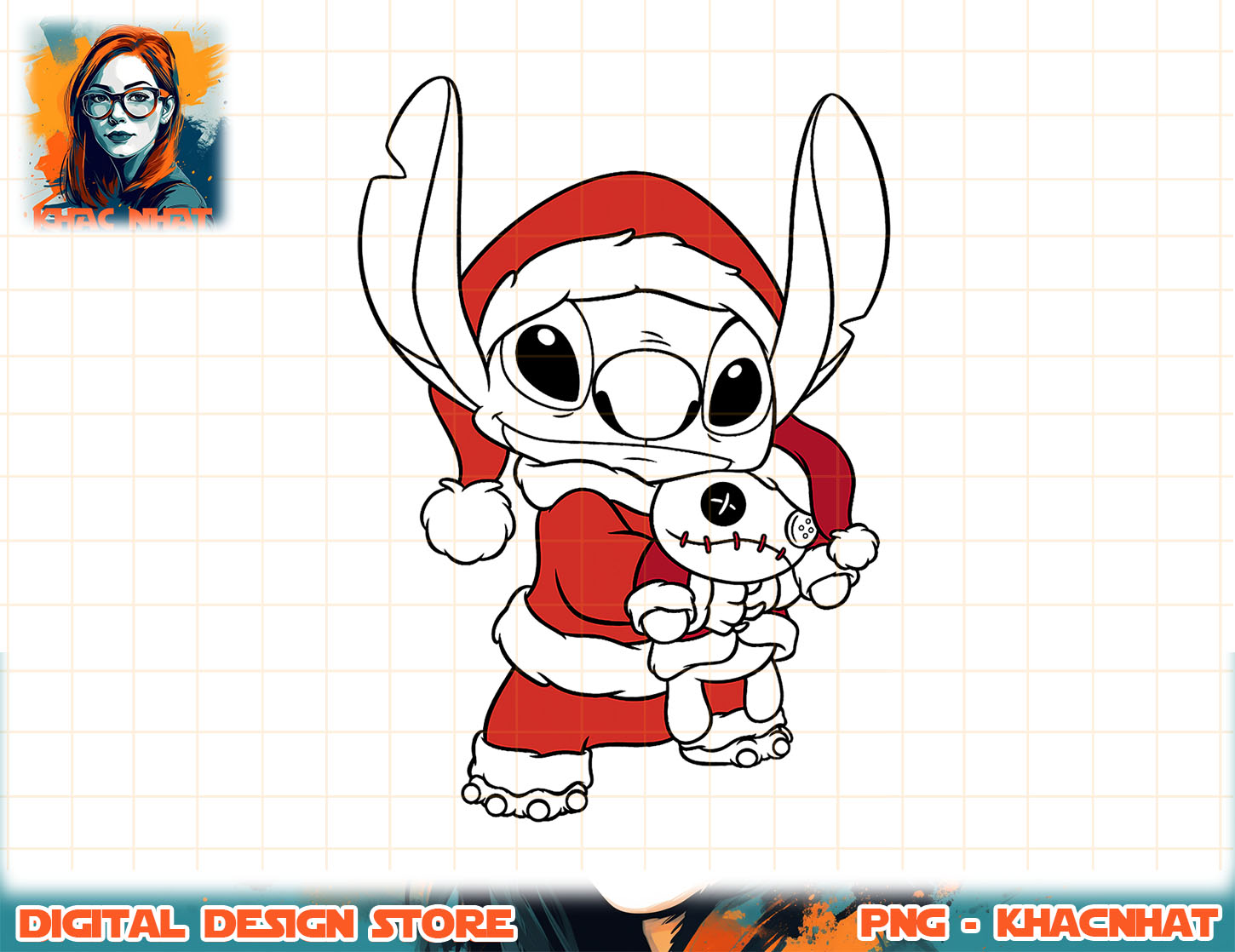 Disney Lilo & Stitch Christmas Stitch Santa Claus Portrait T | Inspire ...