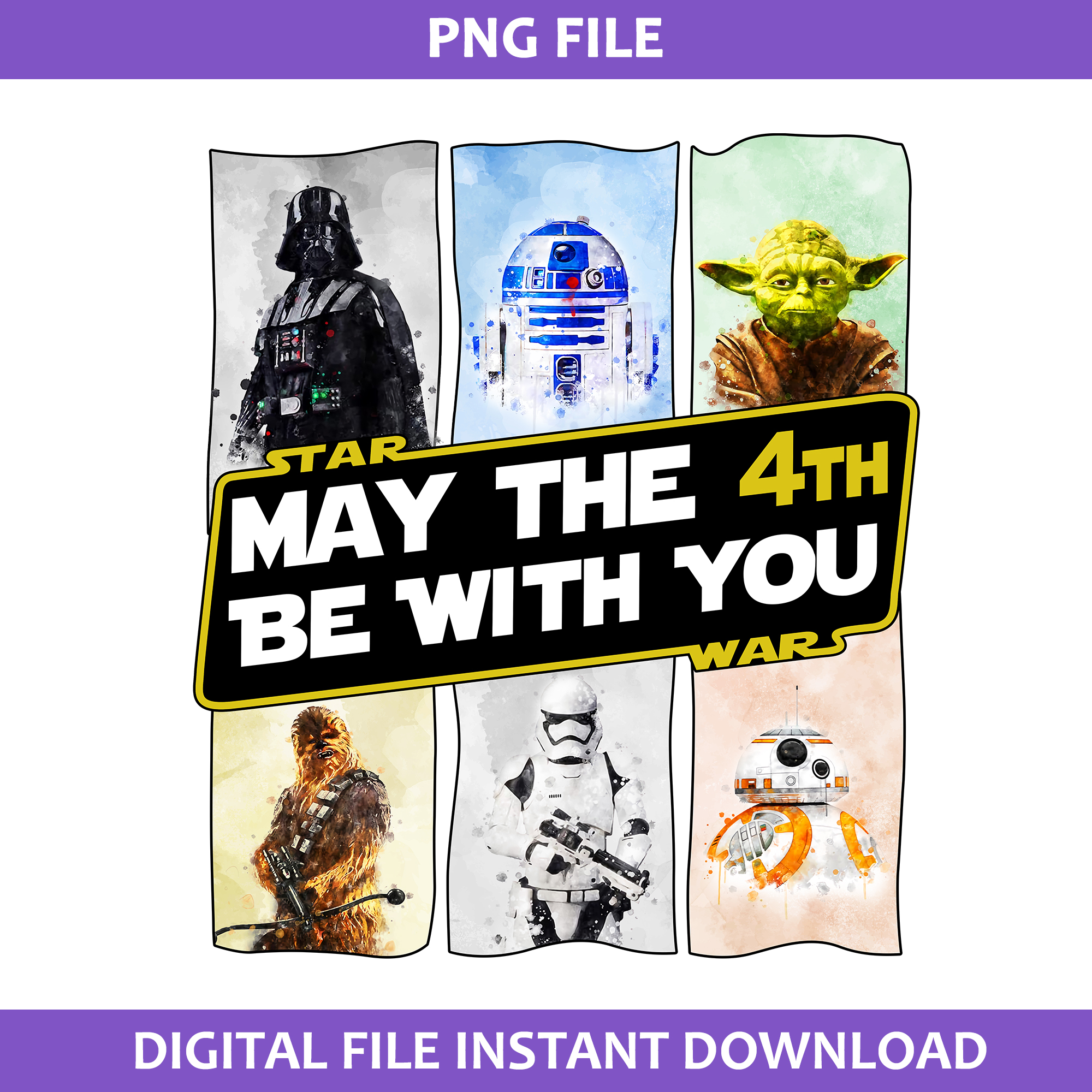 Star Wars May The 4th Be With You Png, Star Wars Characters | Inspire ...