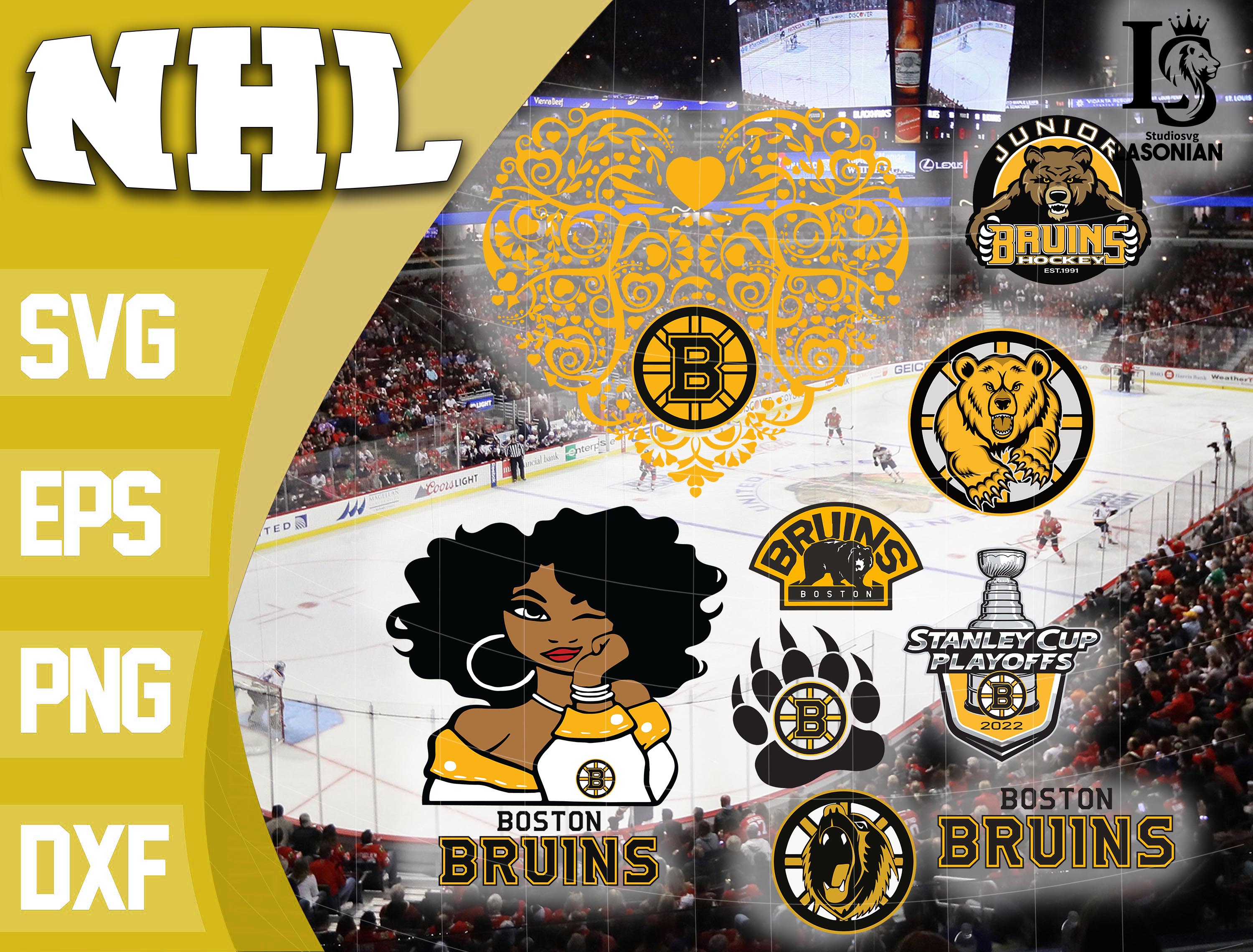 Boston Bruins bundle nhl svg , nhl svg , Instant Download | Inspire Uplift