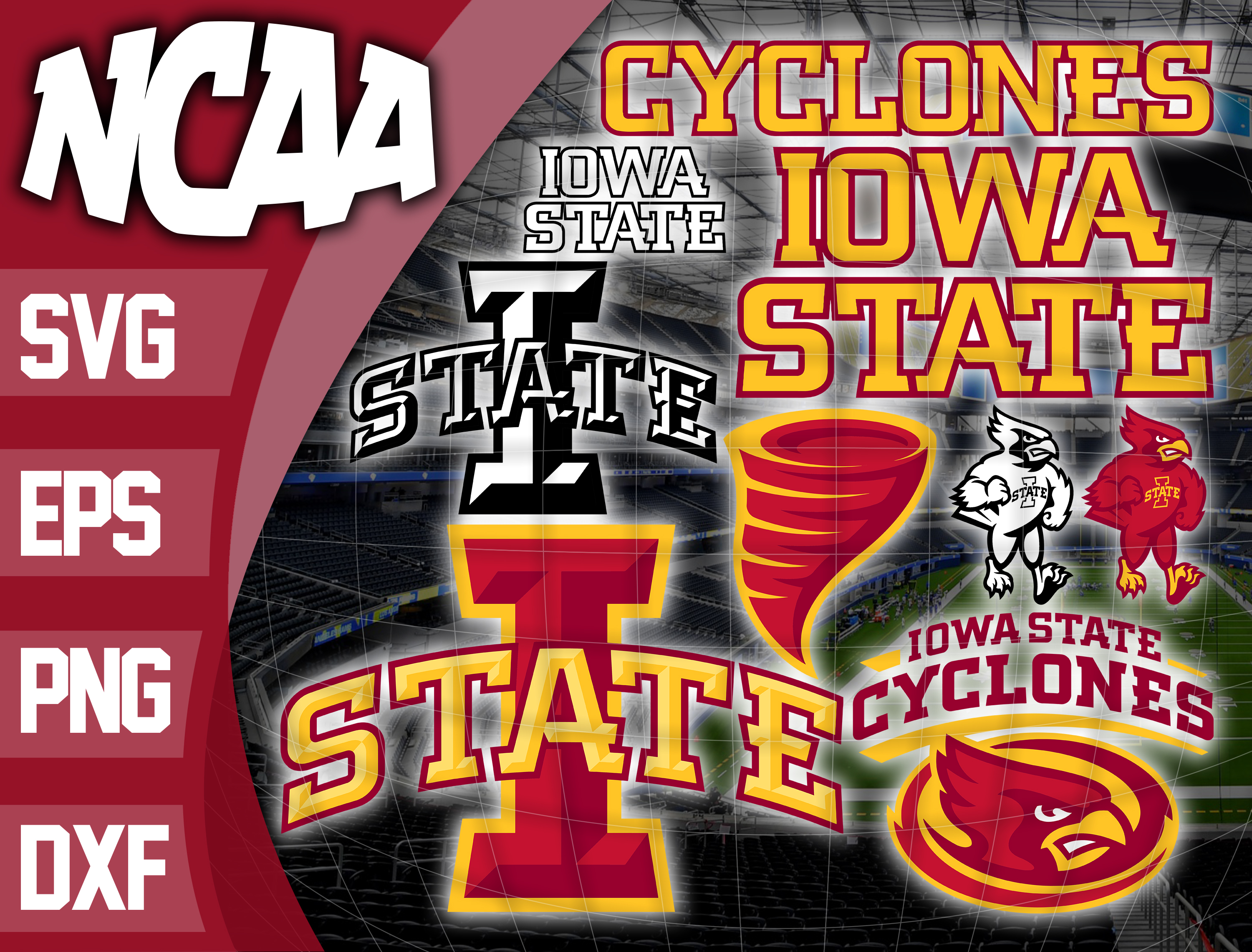 Logo Iowa State Cyclones bundle ncaa svg, ncaa svg ,Instant | Inspire ...