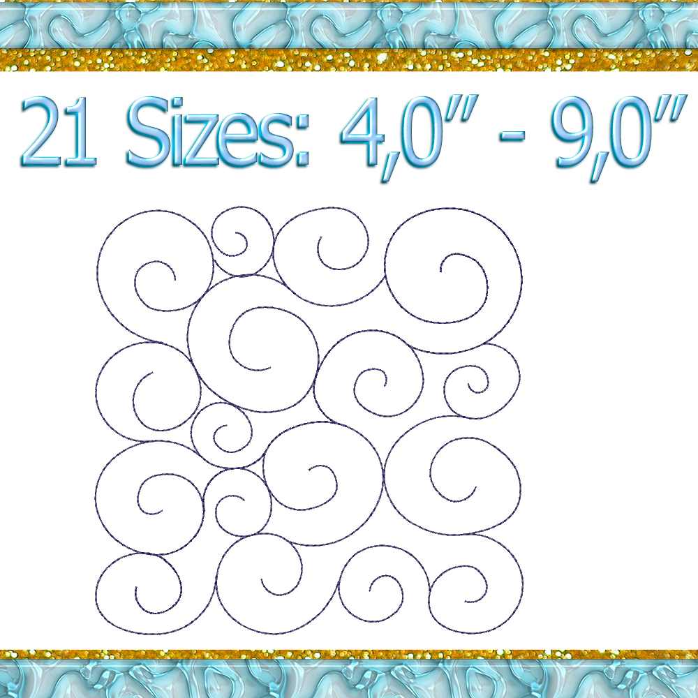 Quilting Swirls Quilt block embroidery designs Trapunto Embr | Inspire ...