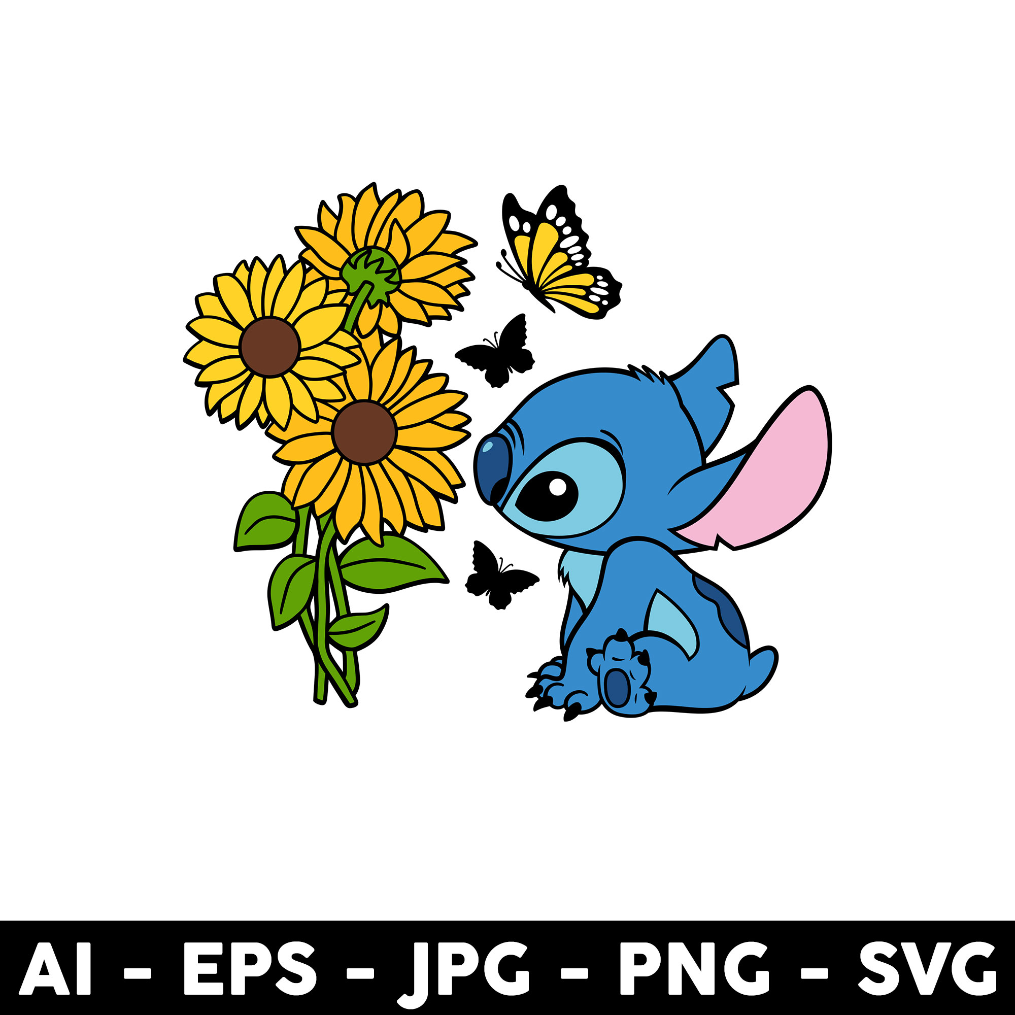 Alien Sunflowers Svg, Stitch Sunflower Svg, Stich Svg, Daily | Inspire ...