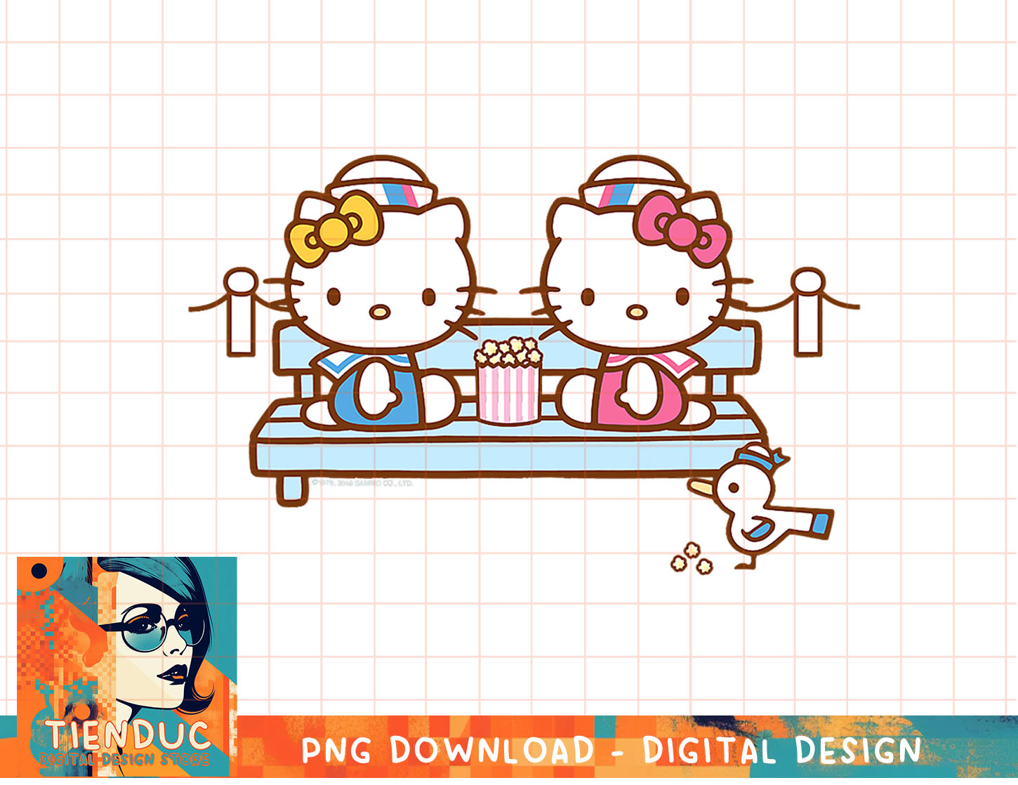 Hello Kitty and Mimmy Sailor Tee Shirt copy png | Inspire Uplift