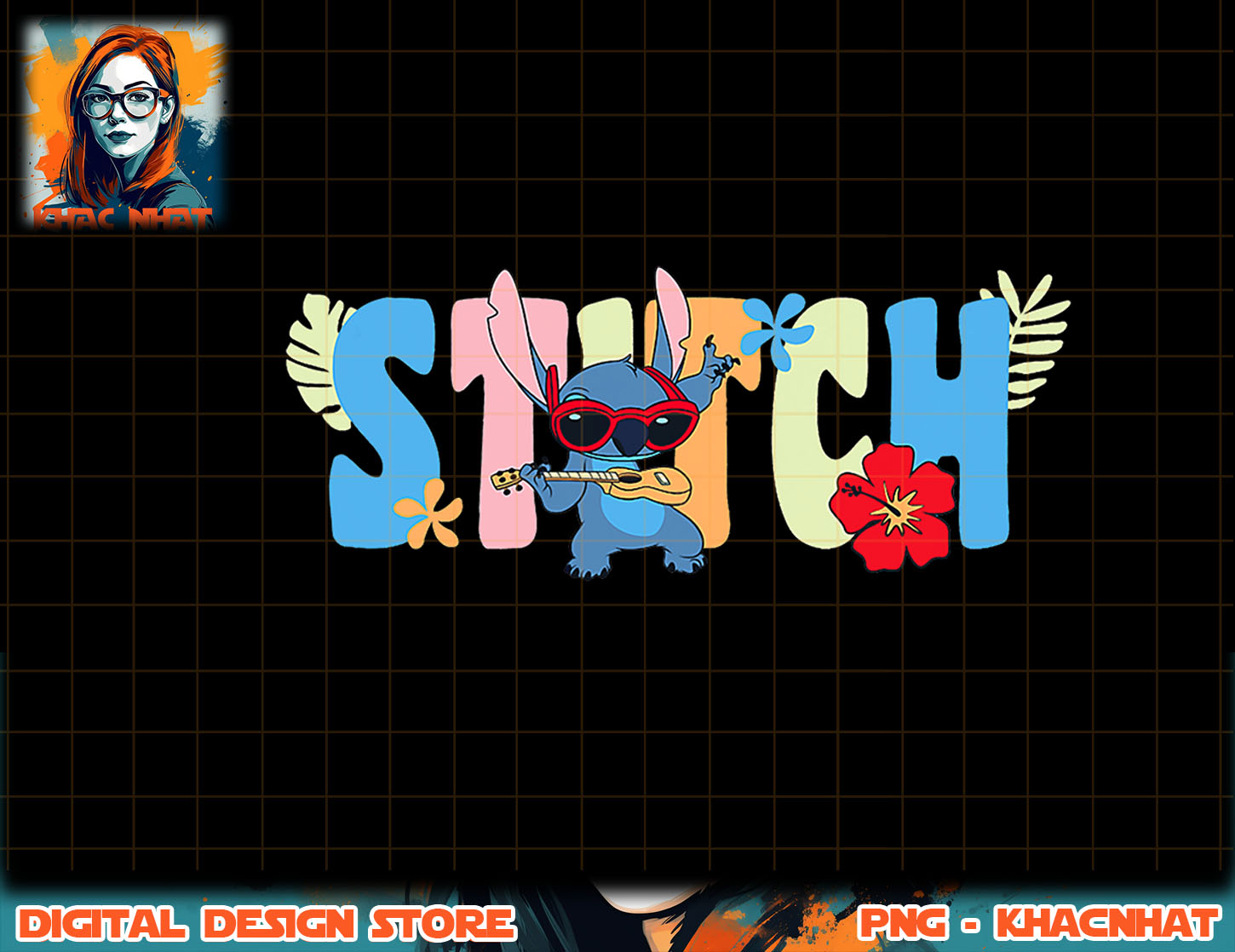 Disney Lilo & Stitch Floral Name Line T-Shirt copy png - Inspire Uplift