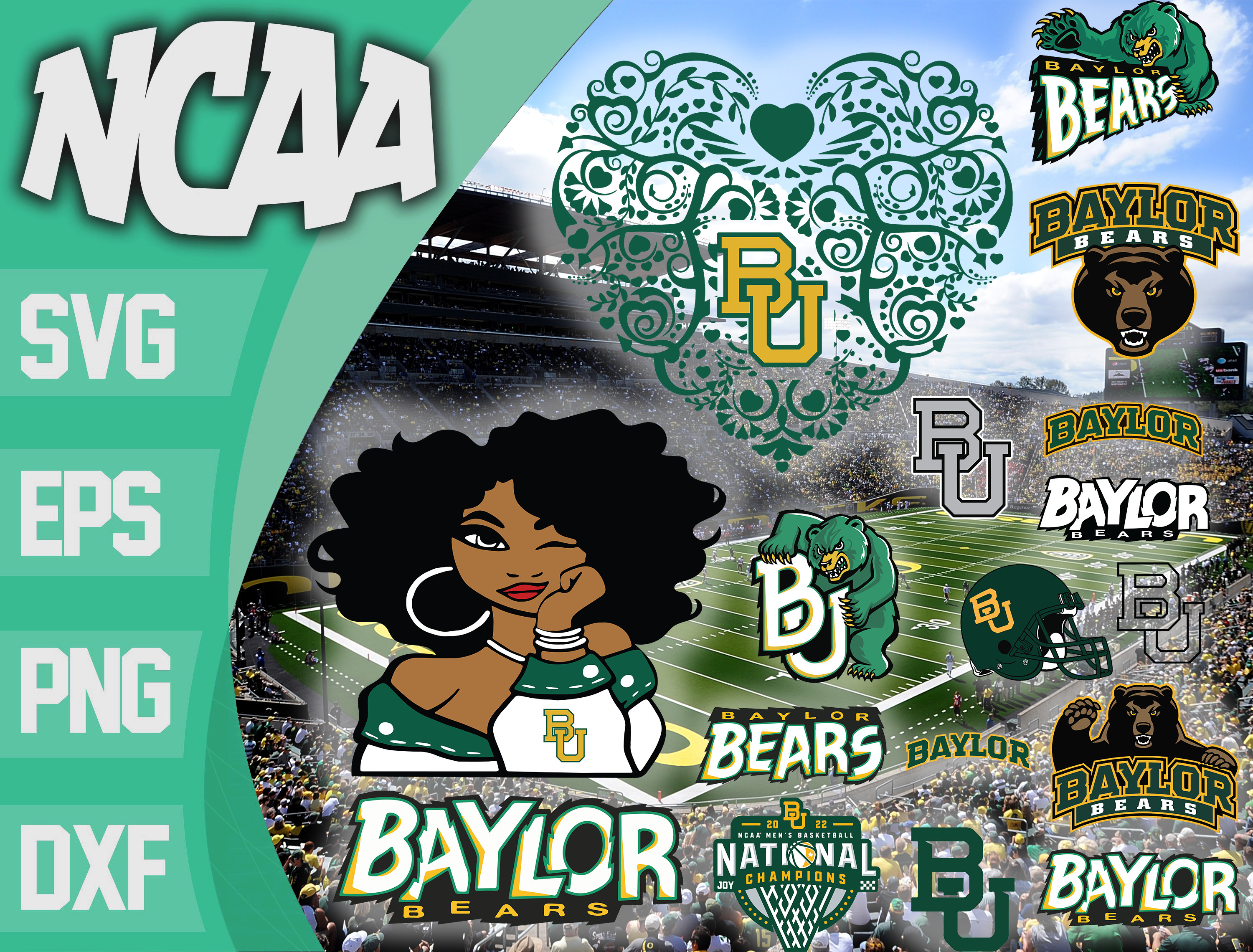 Baylor Bears bundle ncaa svg, ncaa svg, Instant Download | Inspire Uplift