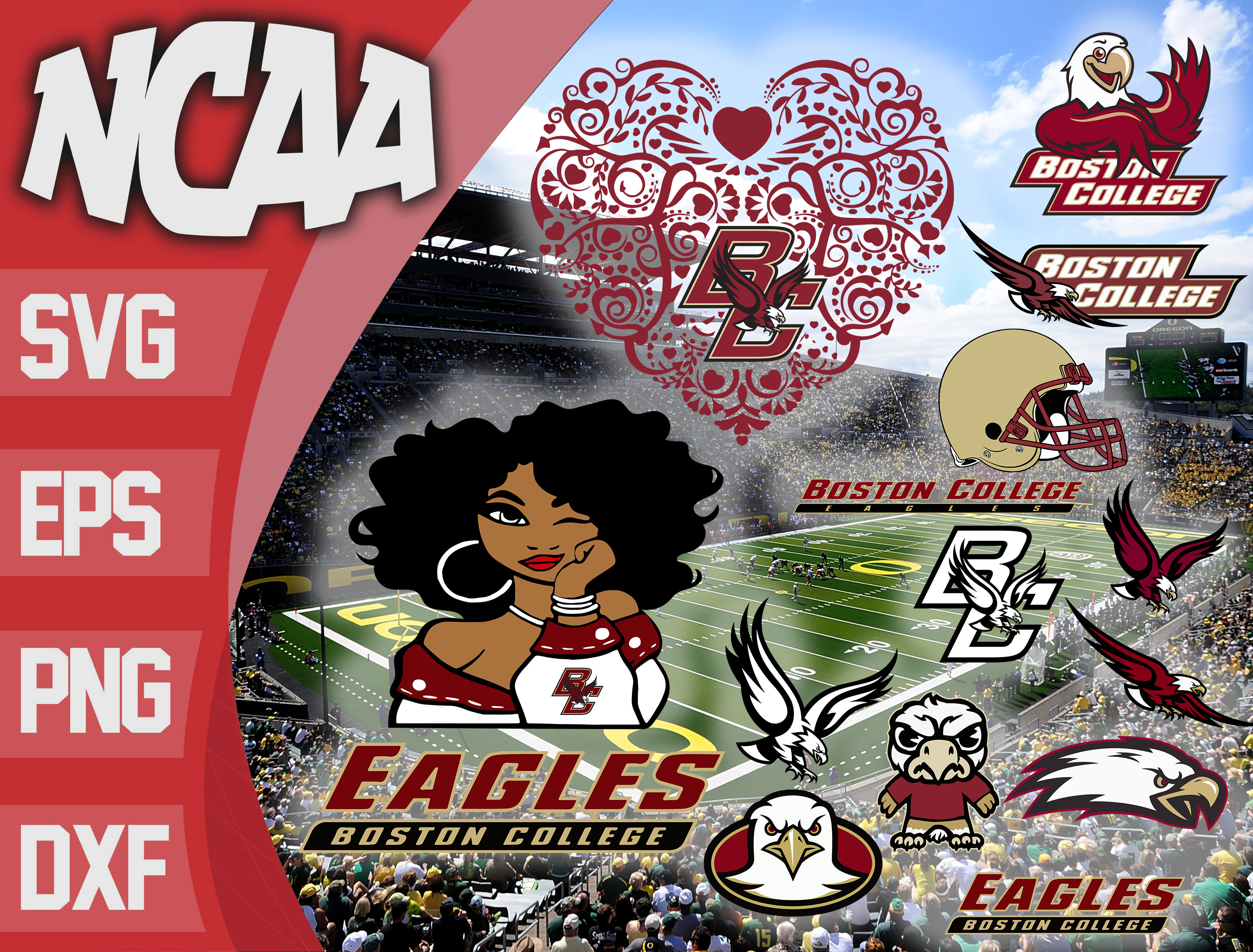 Boston College Eagles bundle ncaa svg, ncaa svg, Instant Dow - Inspire ...