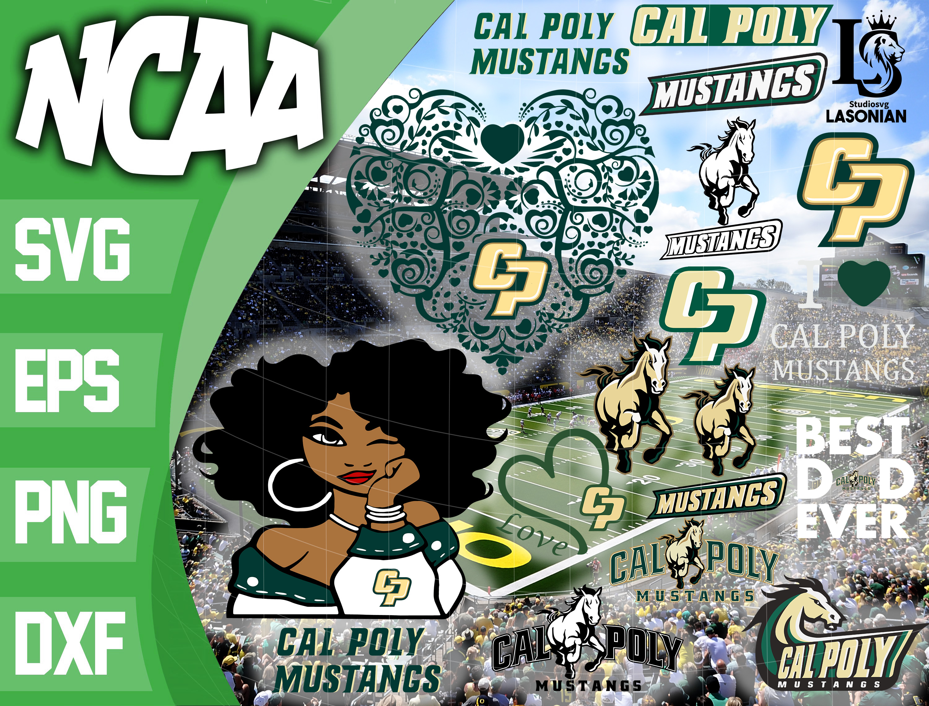 Cal Poly Mustangs bundle ncaa svg, ncaa svg, Instant Downloa | Inspire ...