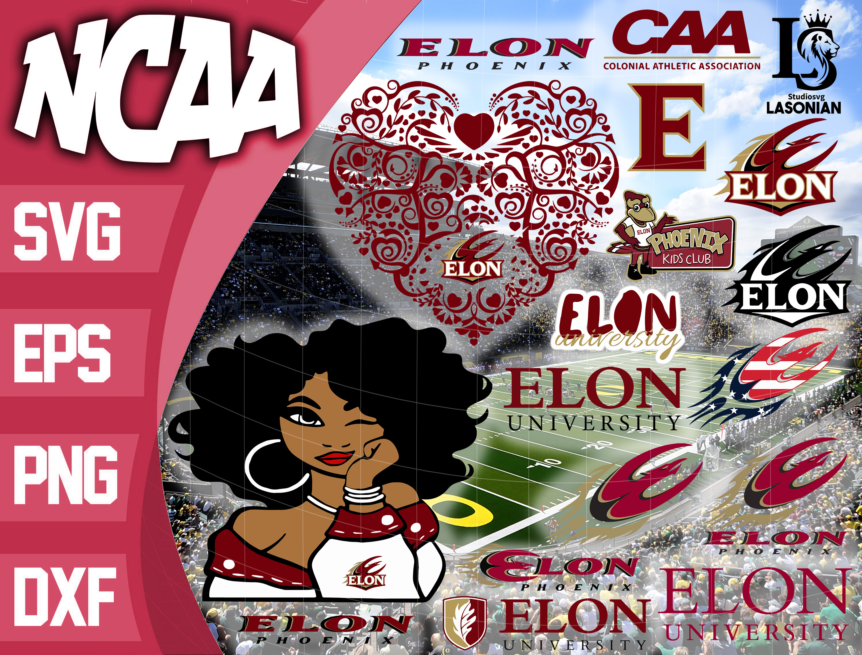 Elon Phoenix bundle ncaa svg, ncaa svg, Instant Download - Inspire Uplift