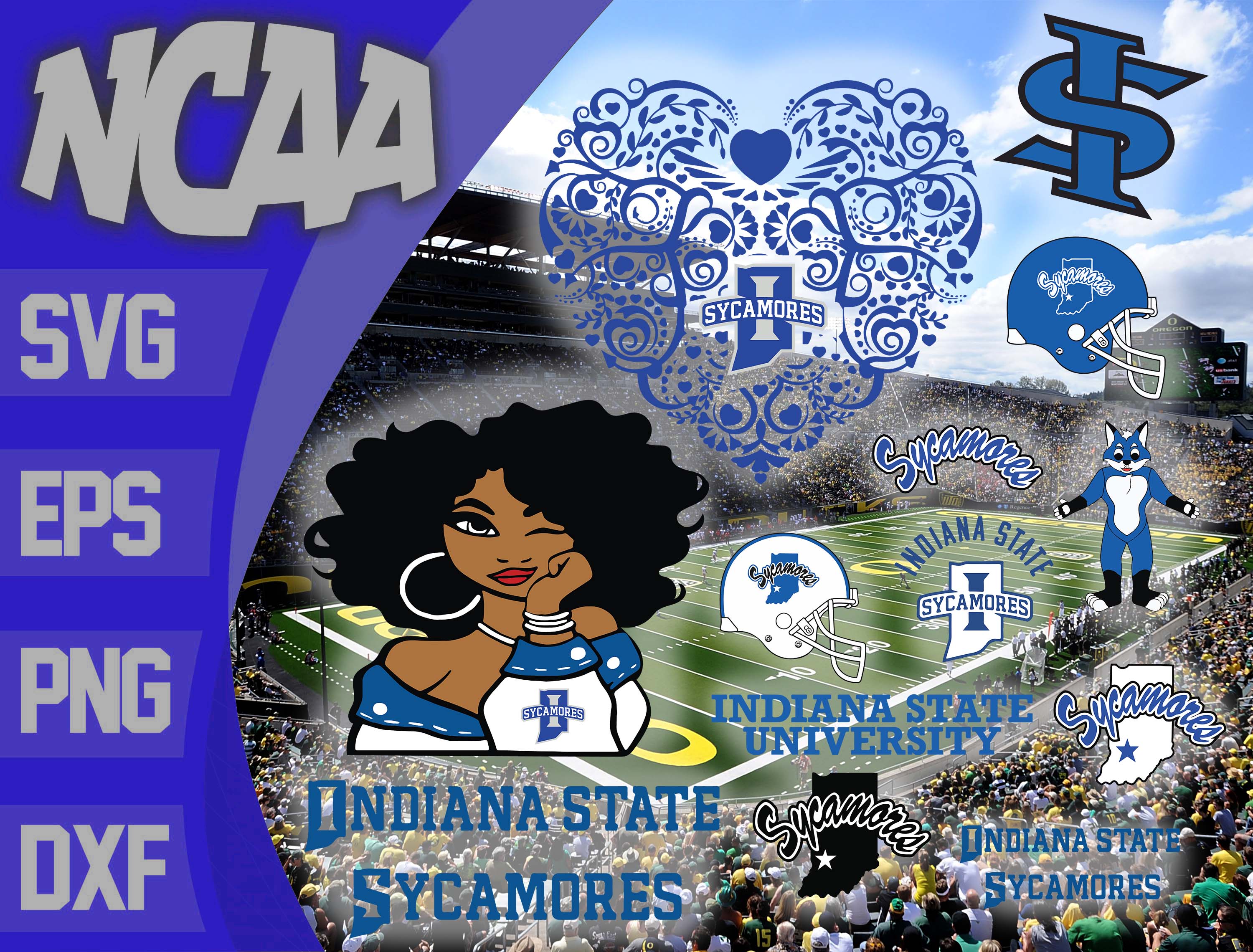 Indiana State Sycamores bundle ncaa svg, ncaa svg, Instant D - Inspire ...