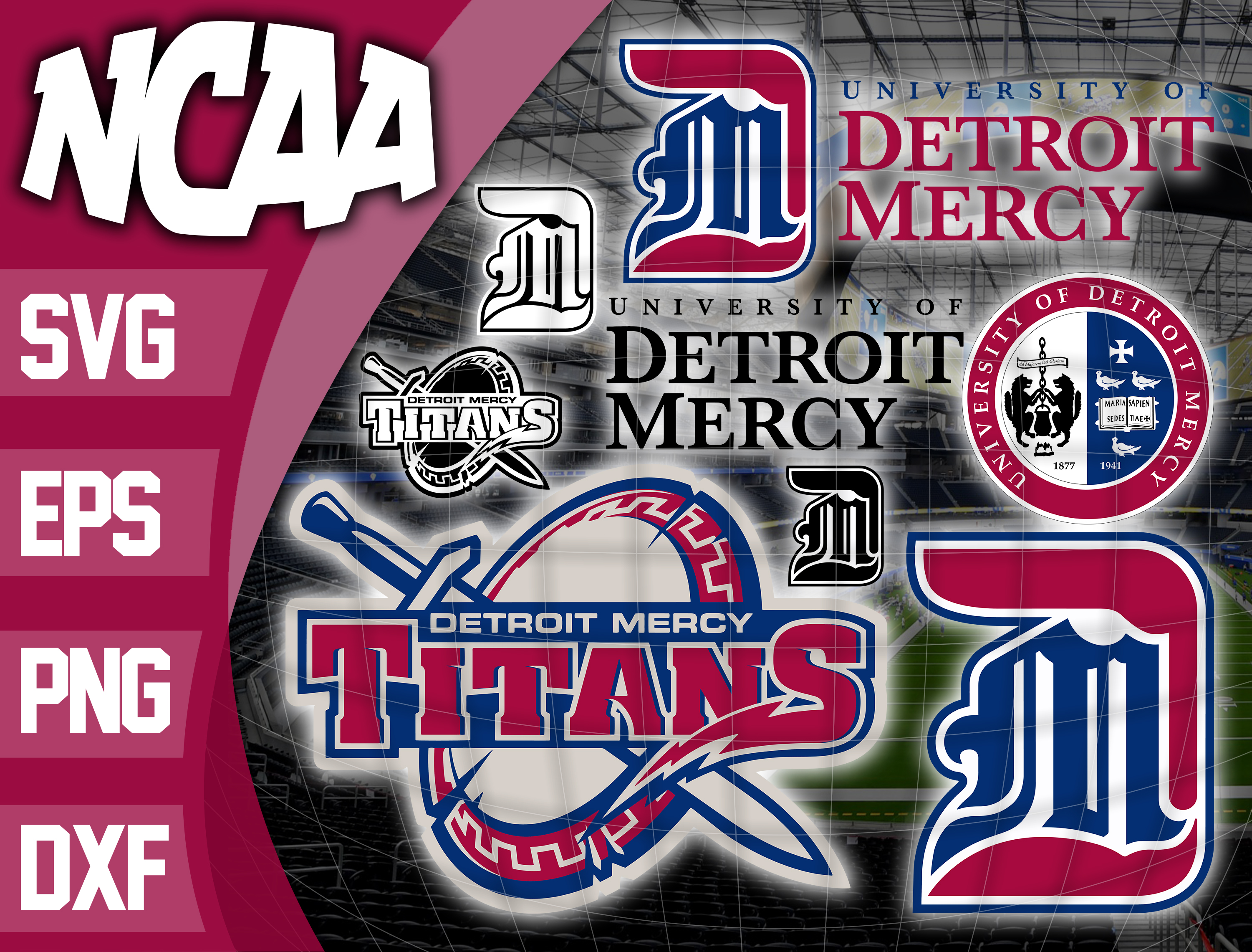 Logo Detroit Titans bundle ncaa svg, ncaa svg ,Instant downd | Inspire ...