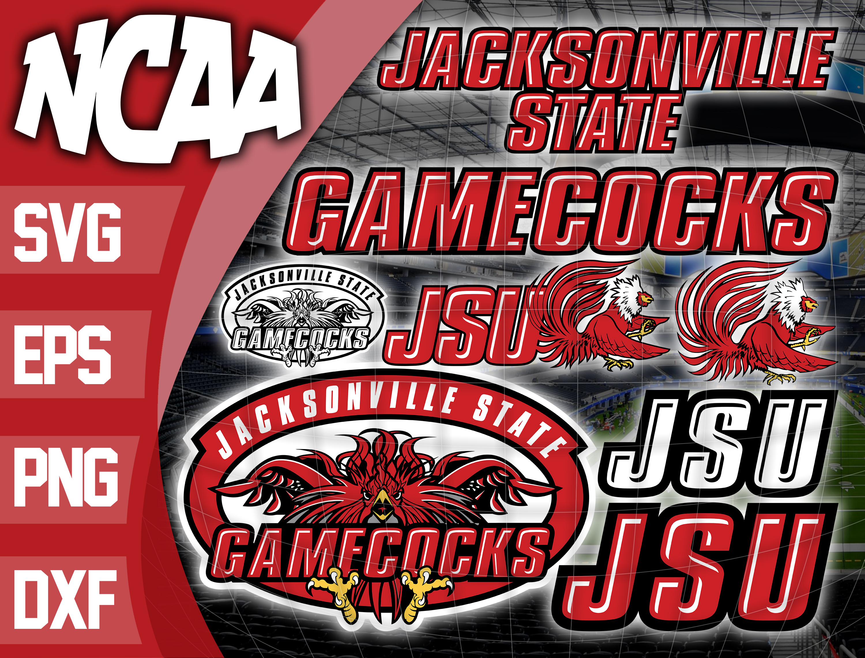 Logo Jacksonville State Gamecocks bundle ncaa svg, ncaa svg | Inspire ...