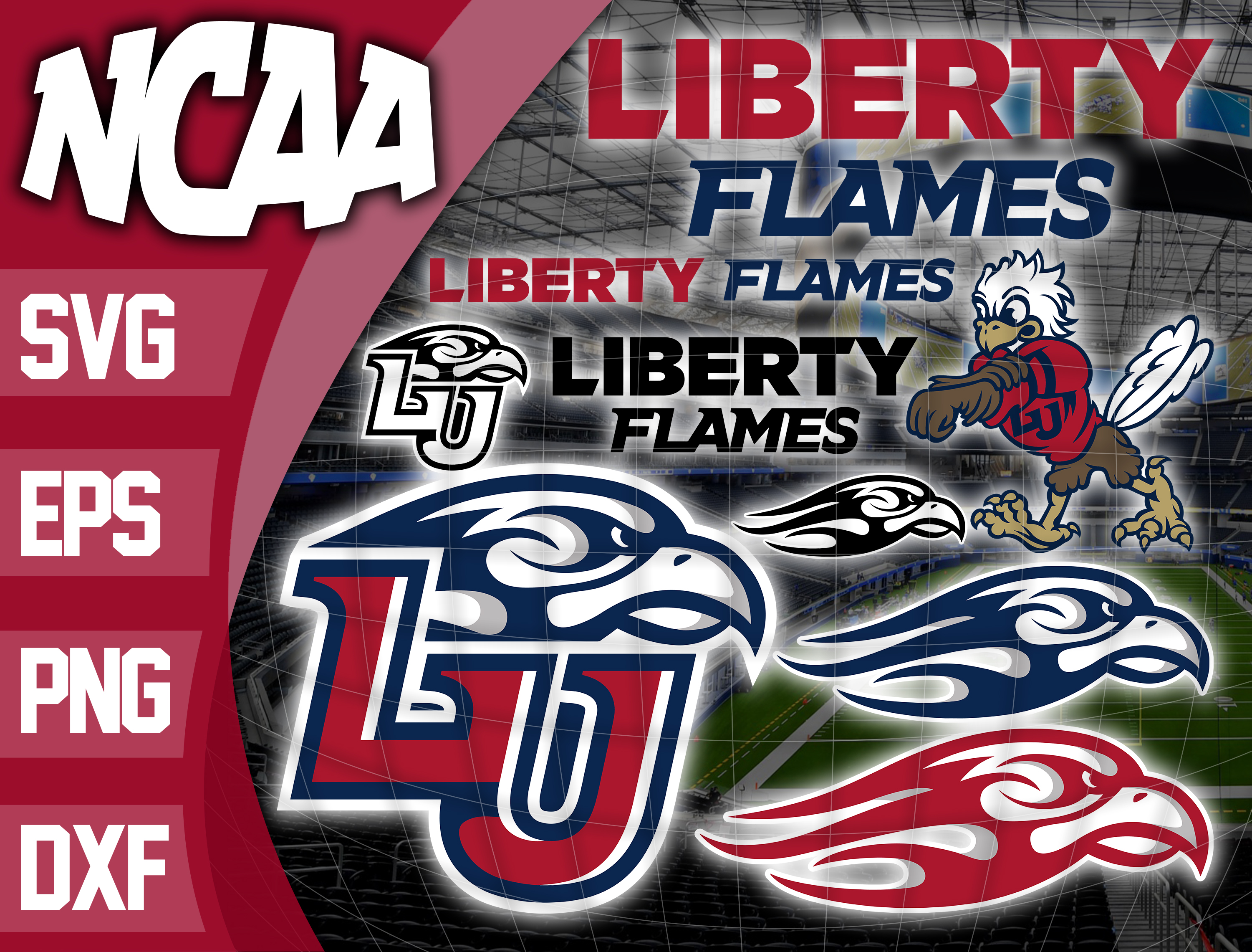 Logo Liberty Flames bundle ncaa svg, ncaa svg ,Instant downd | Inspire ...
