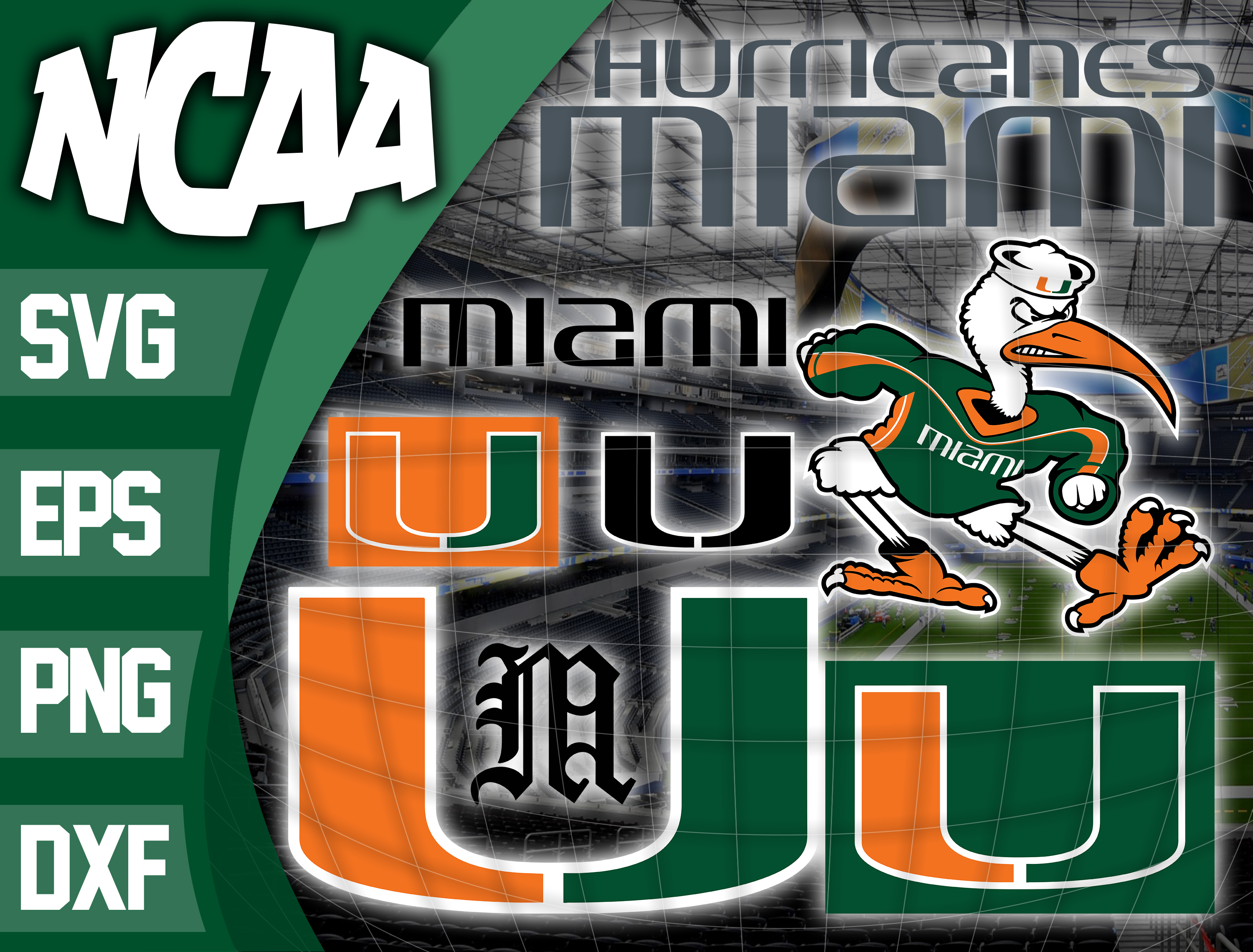 Logo Miami Hurricanes bundle ncaa svg, ncaa svg ,Instant dow | Inspire ...