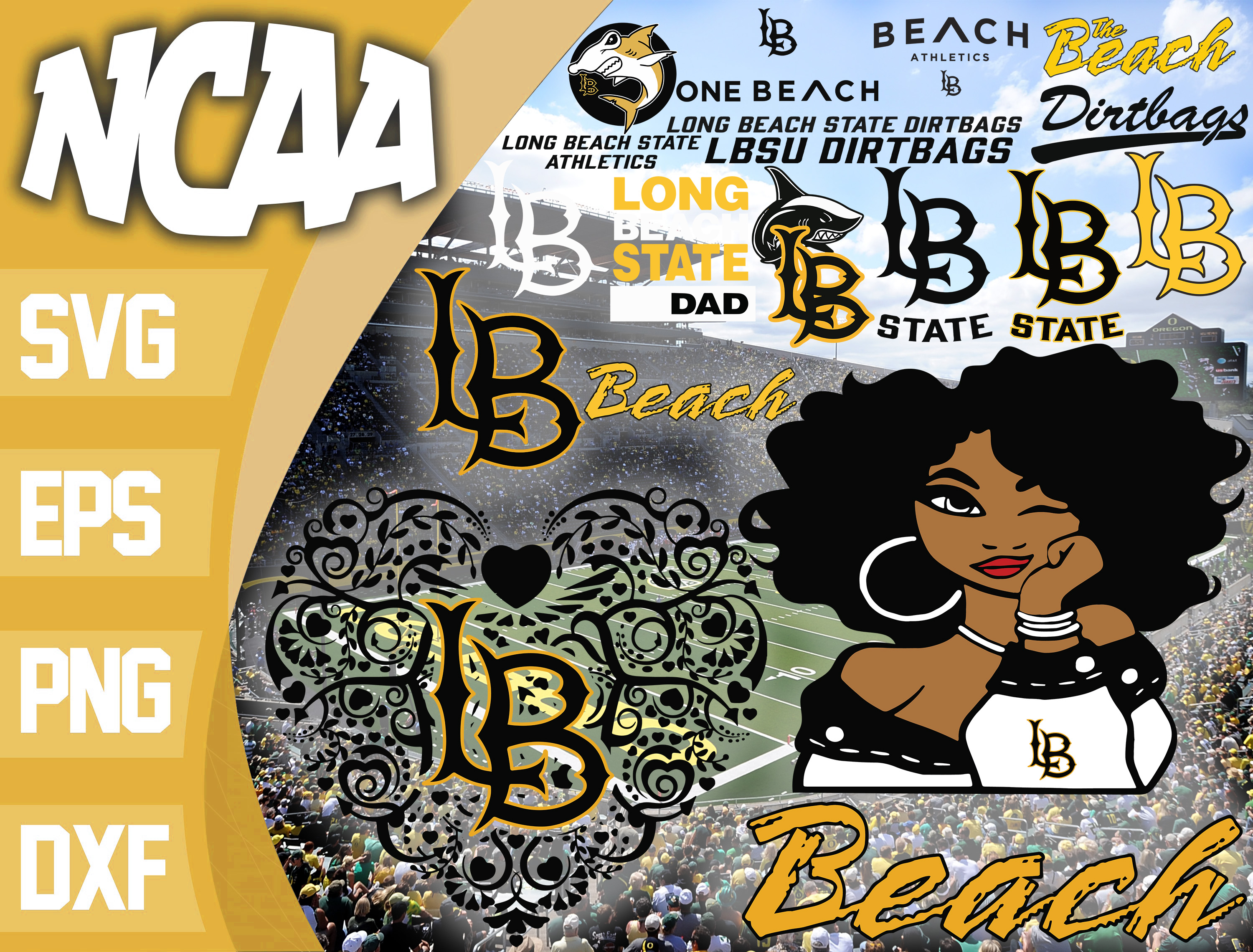 Long Beach State Beach bundle ncaa svg, ncaa svg, Instant Do - Inspire Uplift