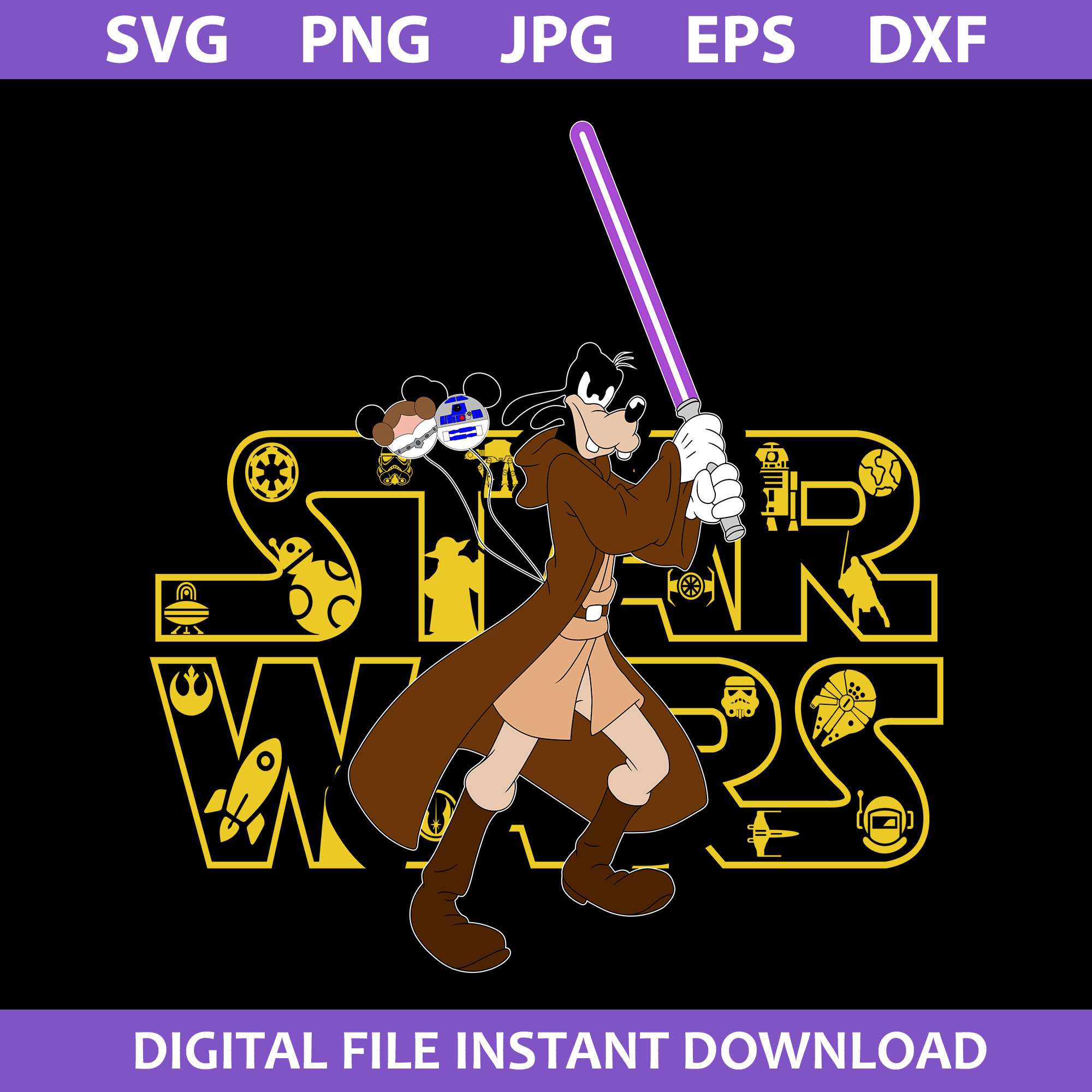 Goofy Star Wars Svg, Disney Star Wars Svg, Star Wars Svg, Pn | Inspire ...