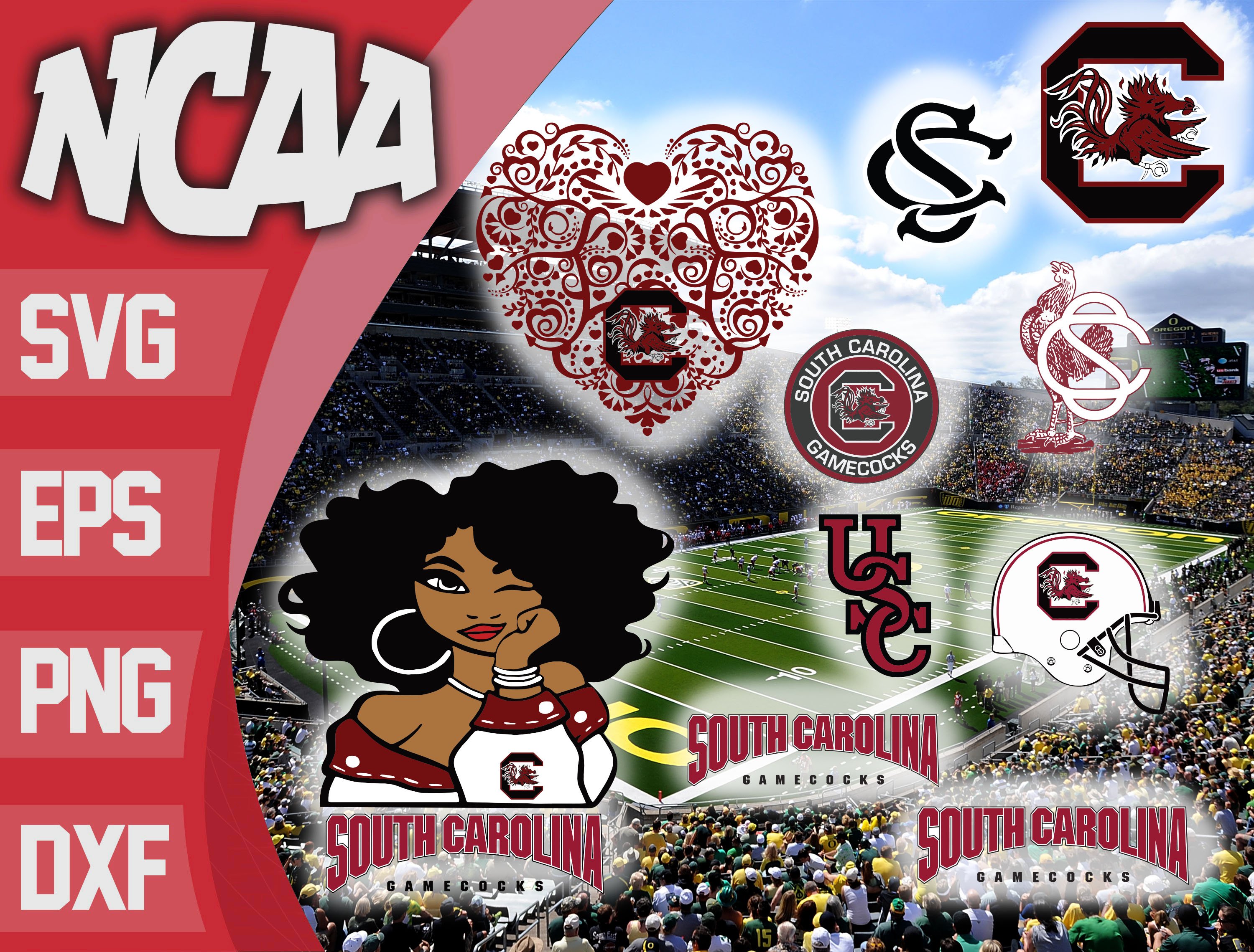 South Carolina Gamecocks bundle ncaa svg, ncaa svg, Instant | Inspire ...
