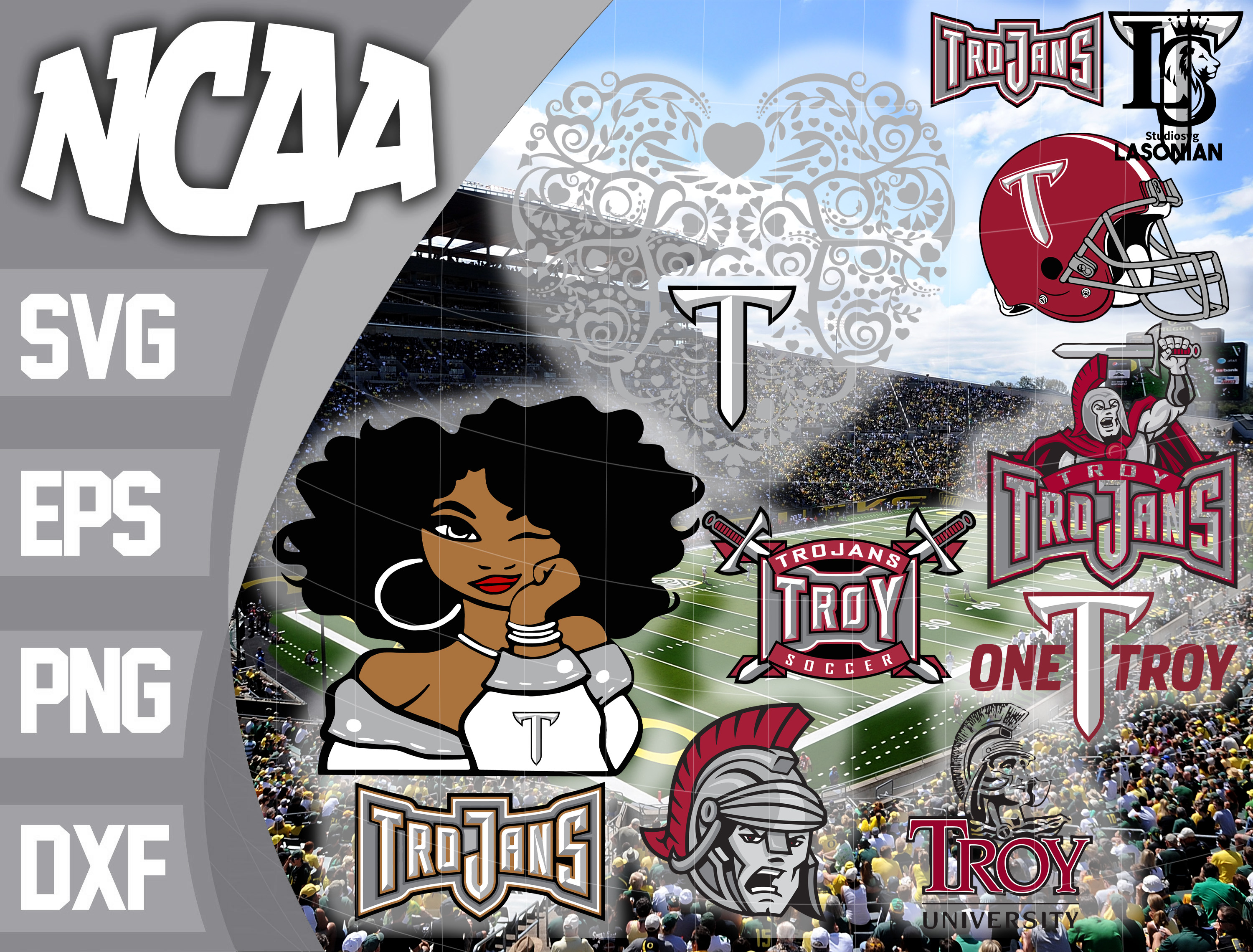 Troy Trojans bundle ncaa svg, ncaa svg, Instant Download - Inspire Uplift