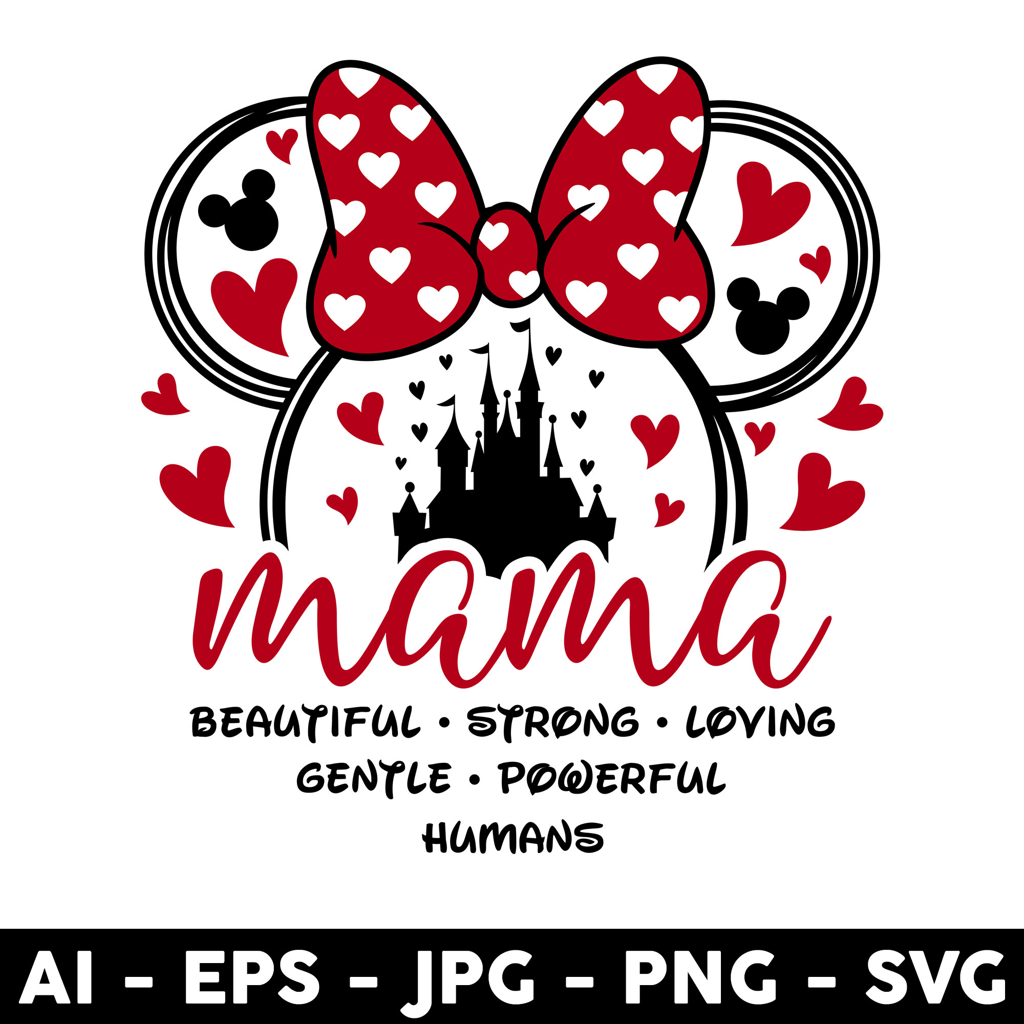 Mama Heart Minnie Mouse Svg, Minnie Mouse Svg, Disney Svg - | Inspire ...