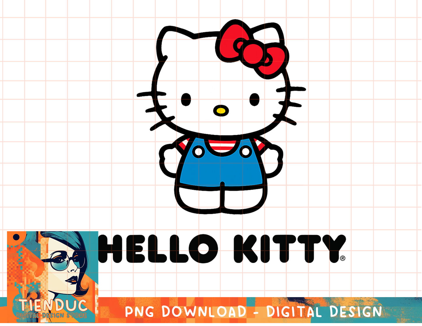 Hello Kitty Character Front and Back T-Shirt copy png - Inspire Uplift