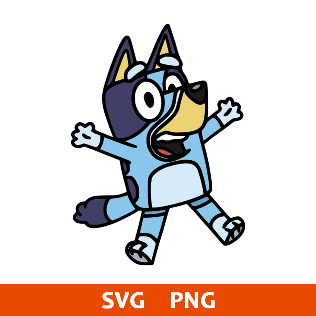 Jumping Bluey Svg, Bluey Dog Svg, Bluey Svg, Cartoon Svg, Pn | Inspire ...