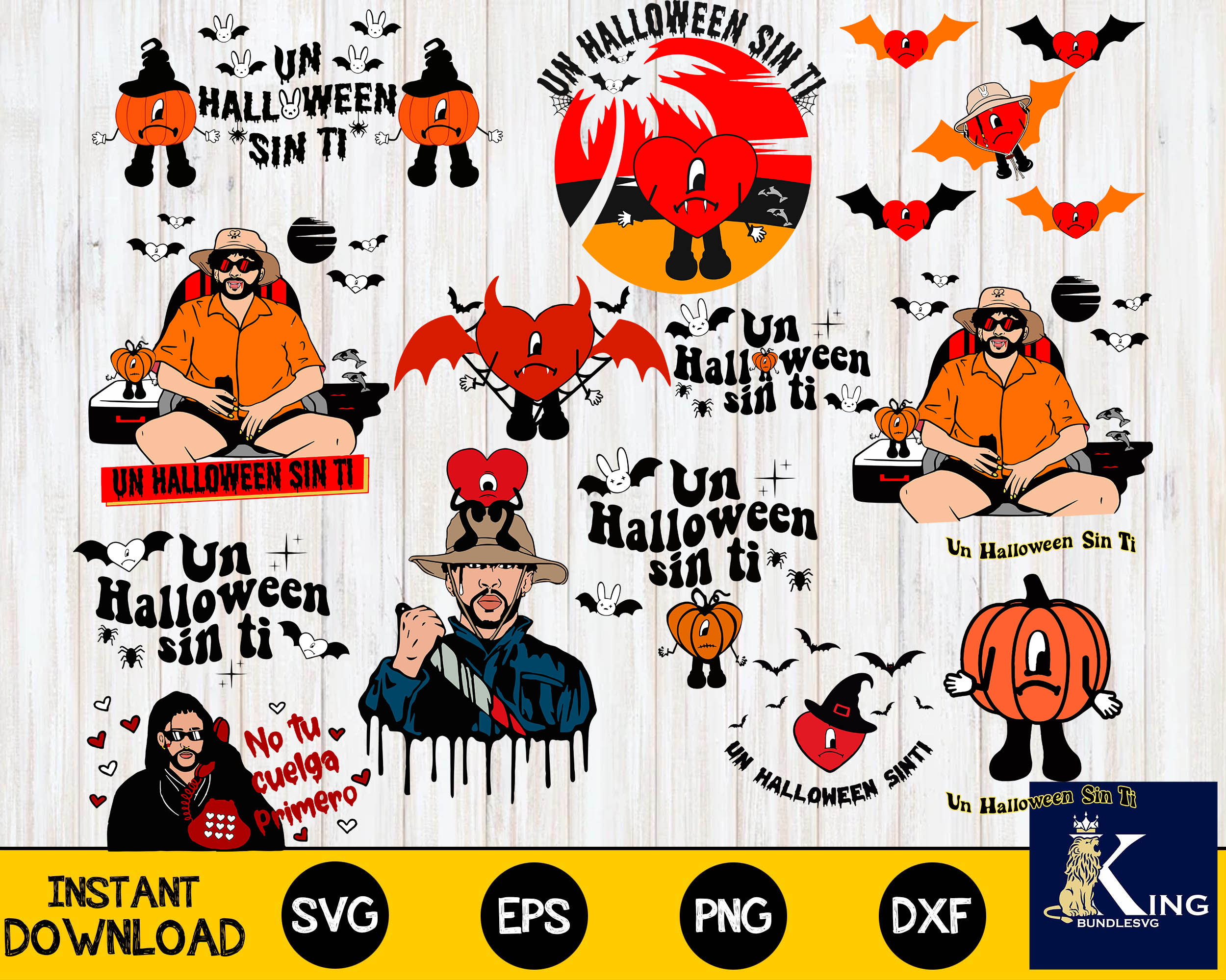 185 file bad bunny halloween bundle, Digital Download | Inspire Uplift