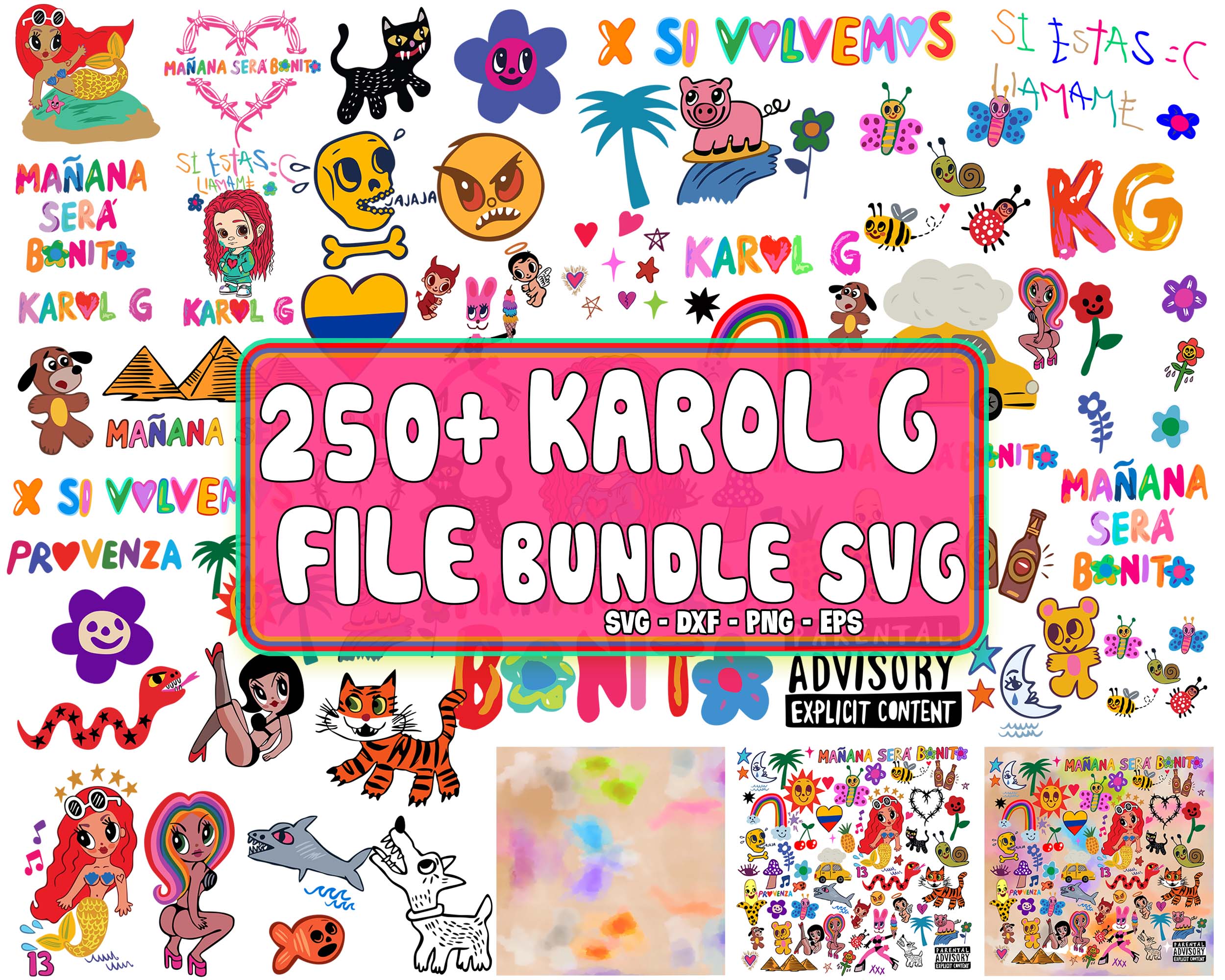 250 file Karol G bundle svg , Karol G Manana Sera Bonito bun - Inspire ...