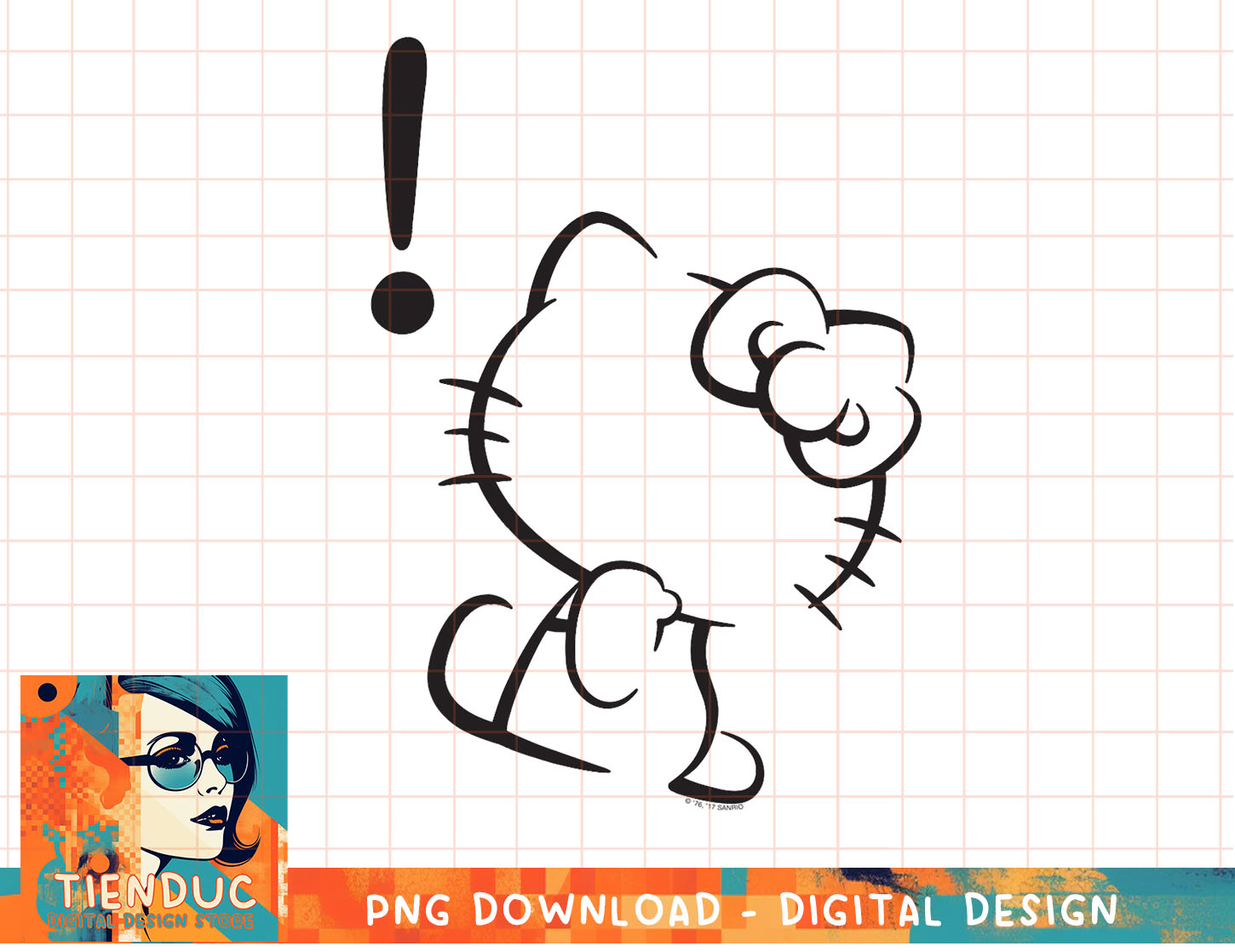 Hello Kitty Exclamation Mark Tee Shirt copy png | Inspire Uplift