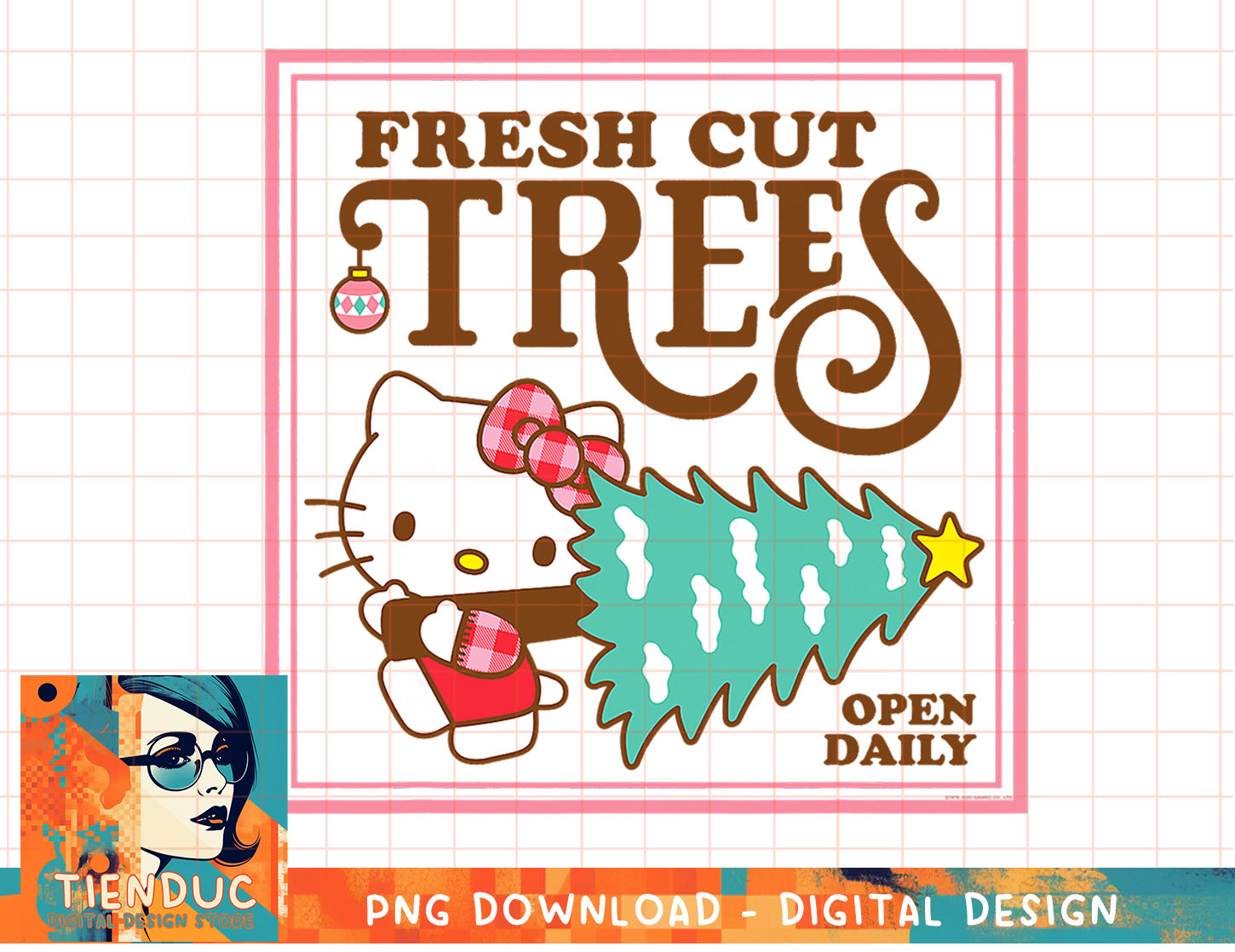 Hello Kitty Fresh Cut Christmas Trees T-Shirt copy png - Inspire Uplift