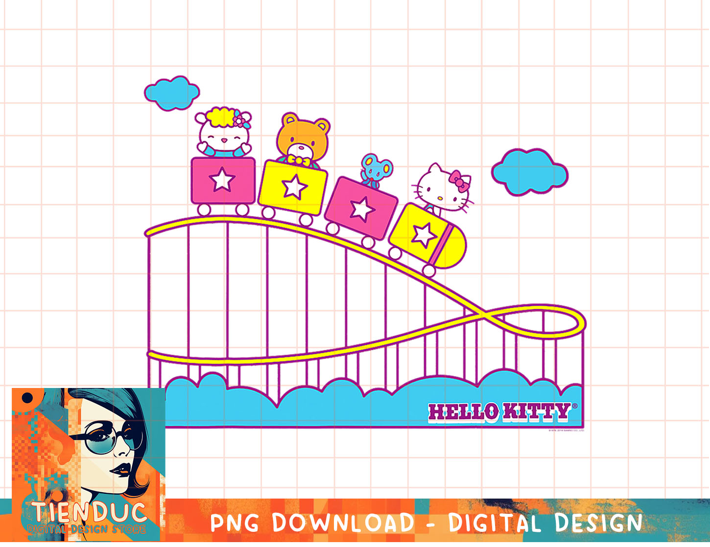 Hello Kitty Friends Roller Coaster T-Shirt copy png | Inspire Uplift