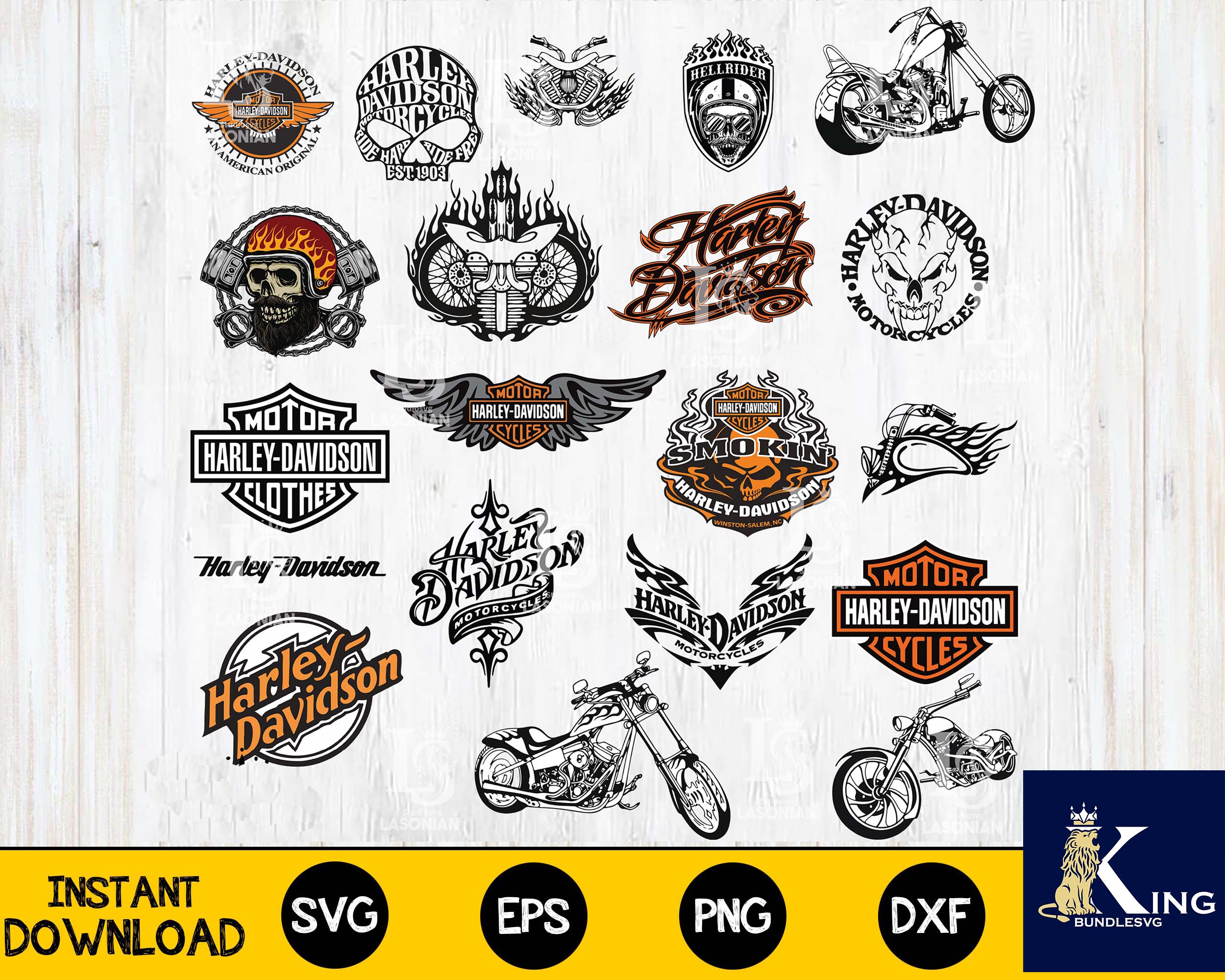 100 file Harley Davidson svg, Digital Download | Inspire Uplift