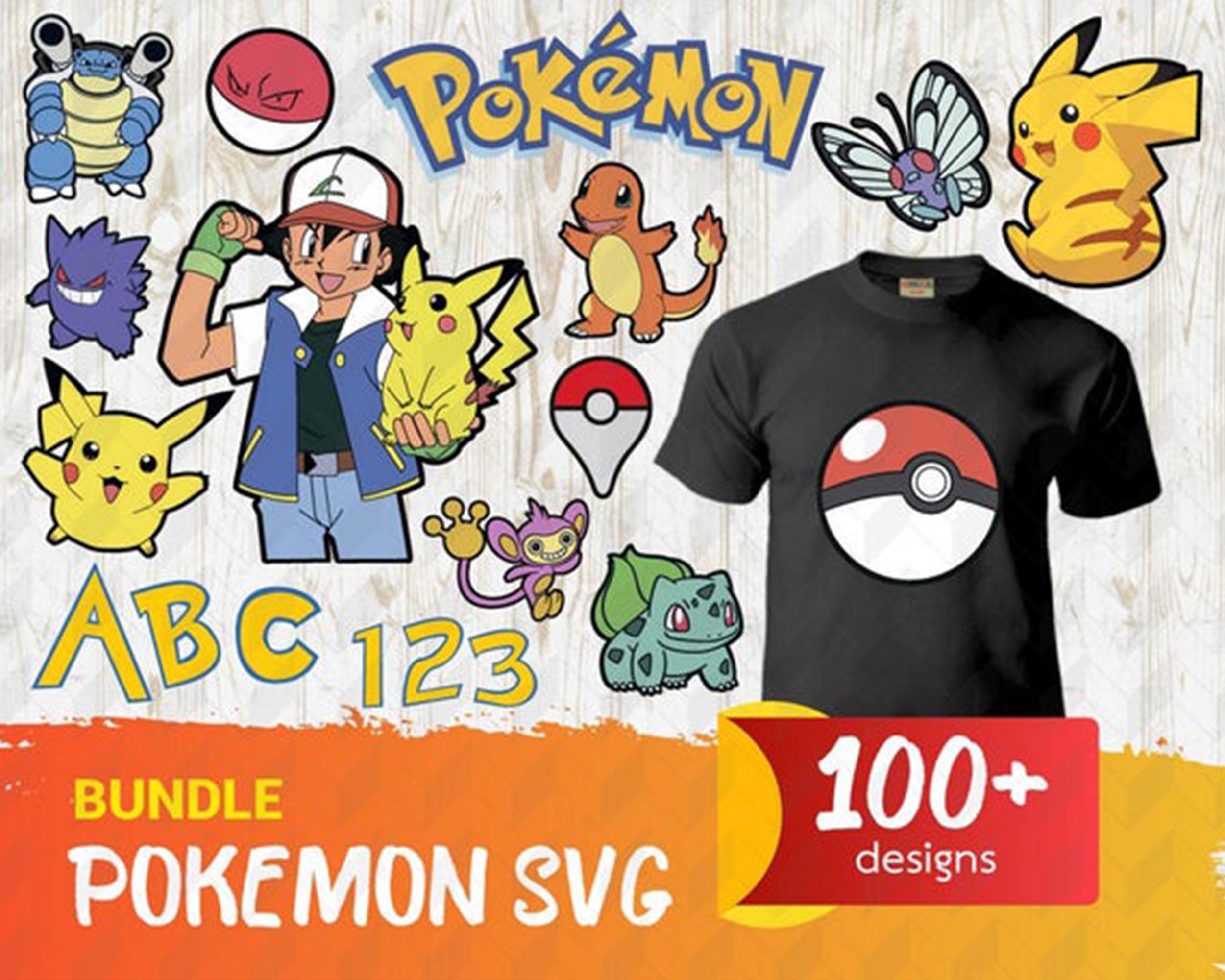 100 file pokemon SVG Mega Bundle svg , for Cricut, Silhouett | Inspire ...